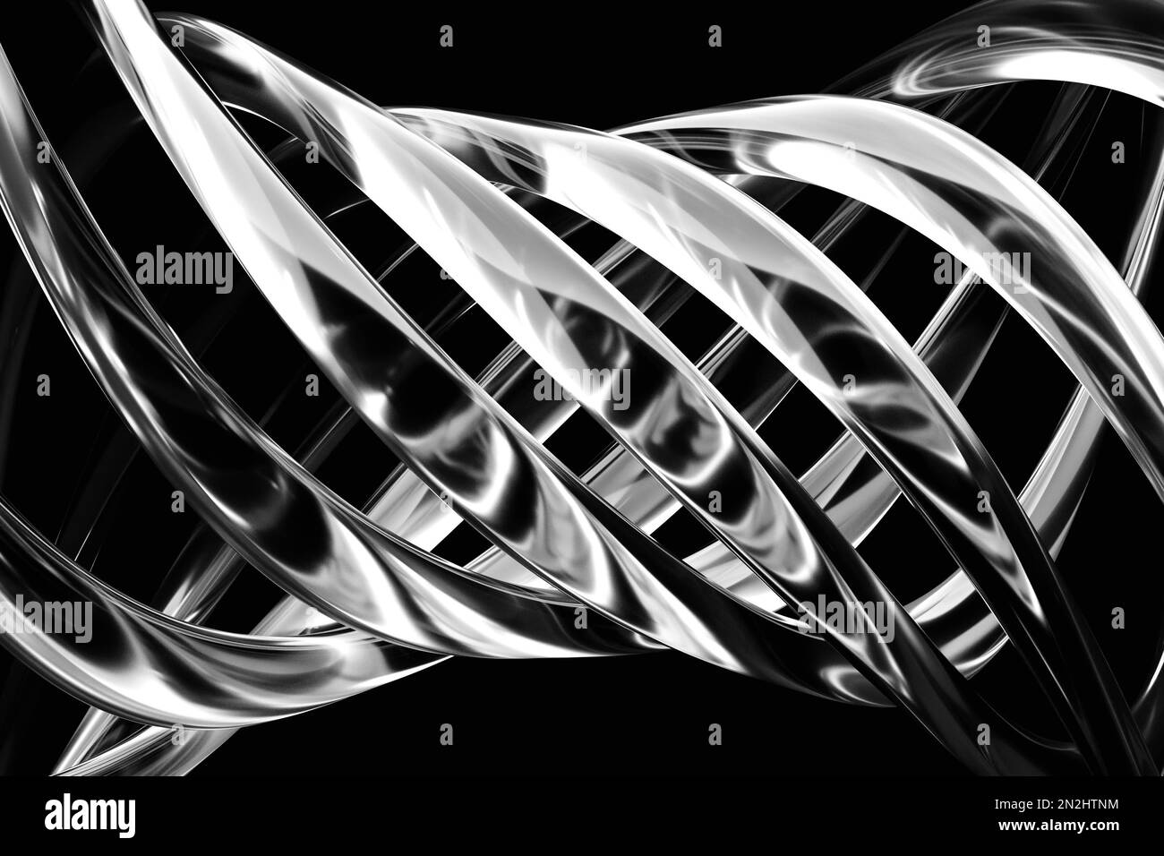 3D illustration of a transparent node. Fantastic shape .Simple ...