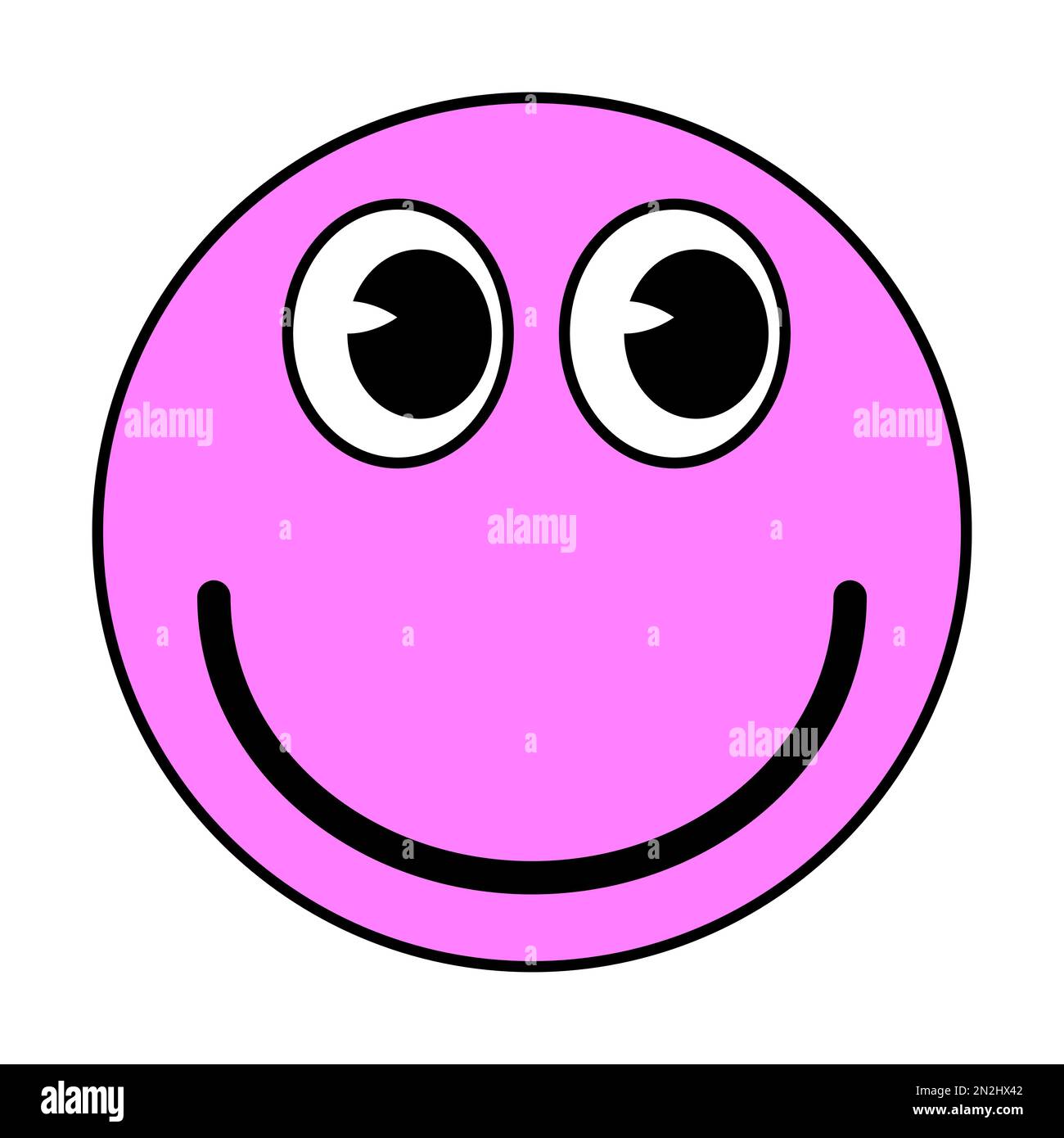 Cartoon Groovy funny pink cartoon smile character, vintage. Funky comic ...