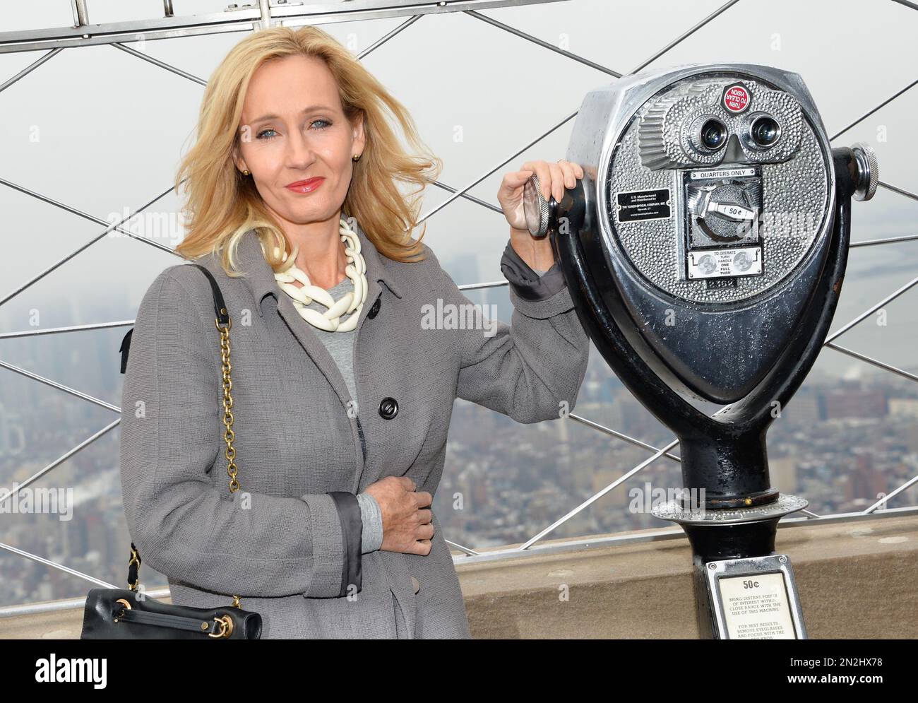 Author J.K. Rowling lights the Empire State Building to mark the launch ...