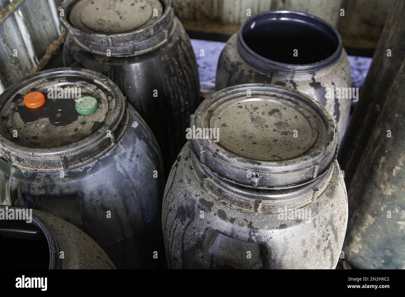 Plastic bottle used oil, recycling and ecology Stock Photo - Alamy