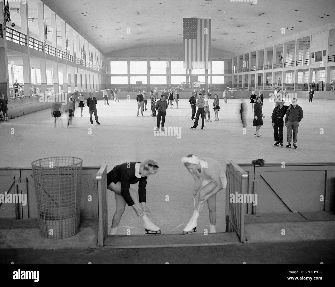 The ice skating rink, in what was the New York City Building at the ...