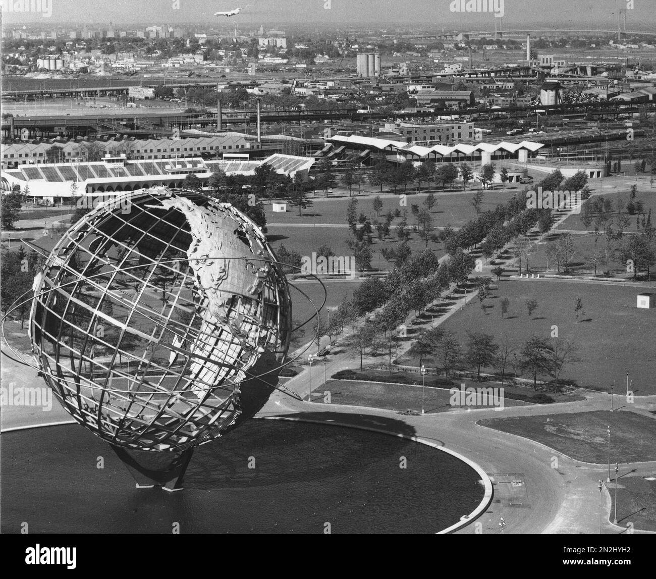 The Unisphere, foreground, is a reminder of the 1964-65 New York World ...