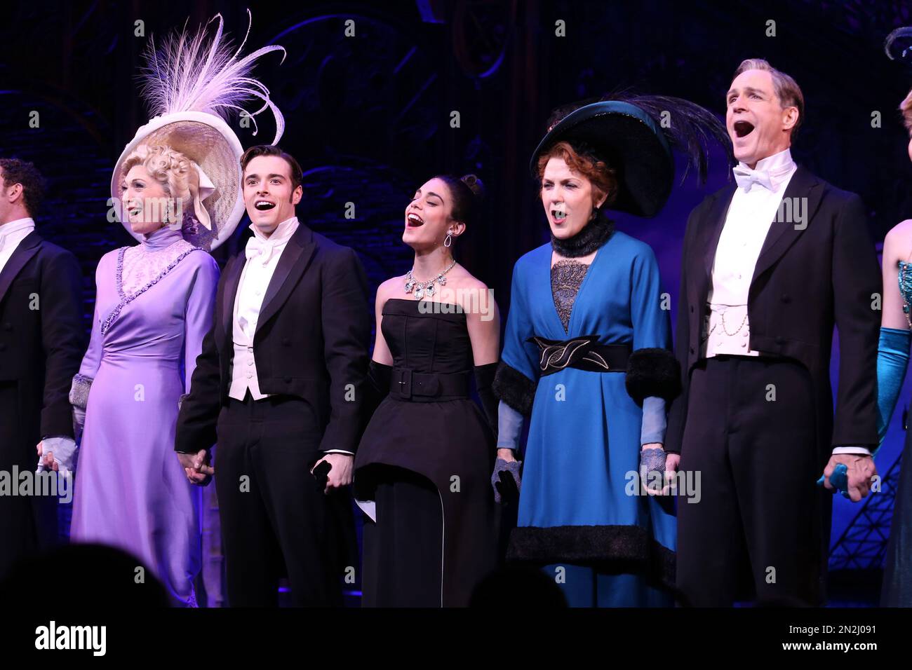 From left, Dee Hoty, Corey Cott, Vanessa Hudgens, Victoria Clark and ...