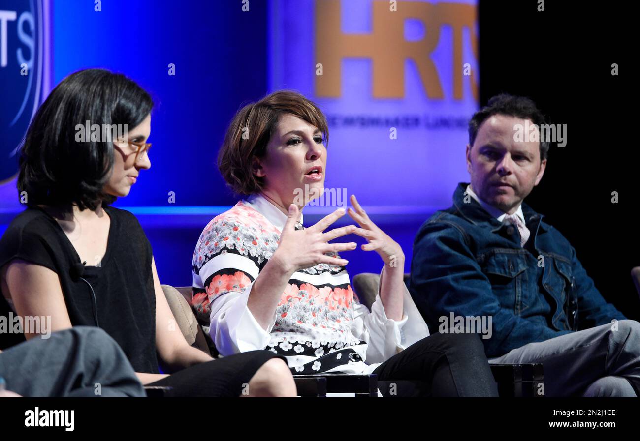 Left to right, panelists Sarah Treem, Jill Soloway and Noah Hawley take ...