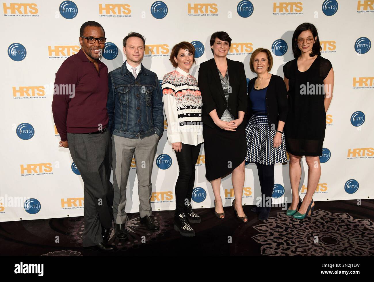 Moderator Stacey Wilson, third from right, poses with panelists, left ...