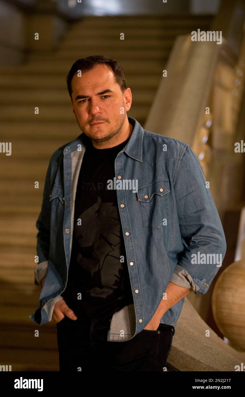 Spanish singer-songwriter Ismael Serrano poses for a picture following ...