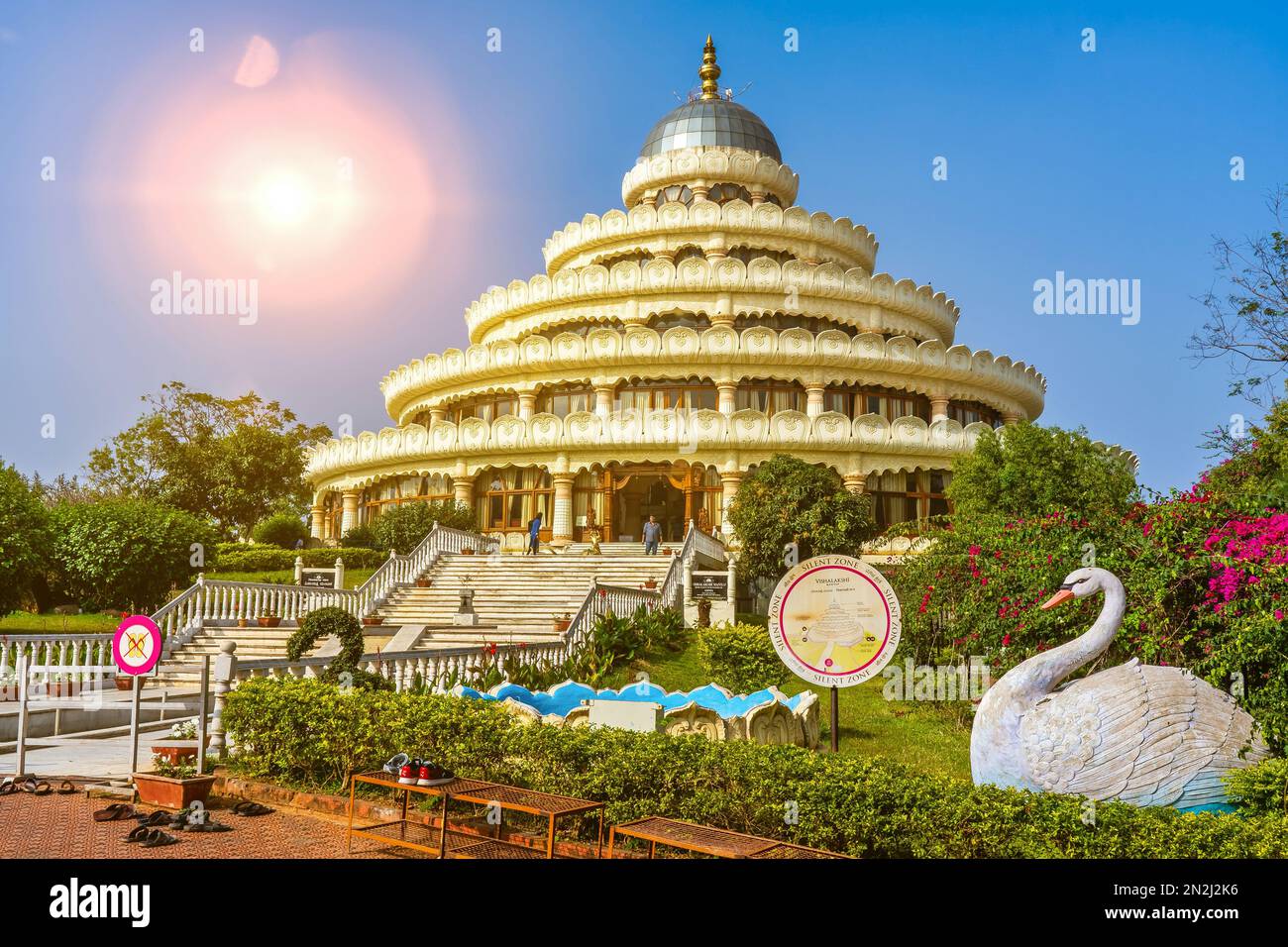 Bangalore, India - 08.012023: Ashram of Hindu spiritual master Sr Sri ...