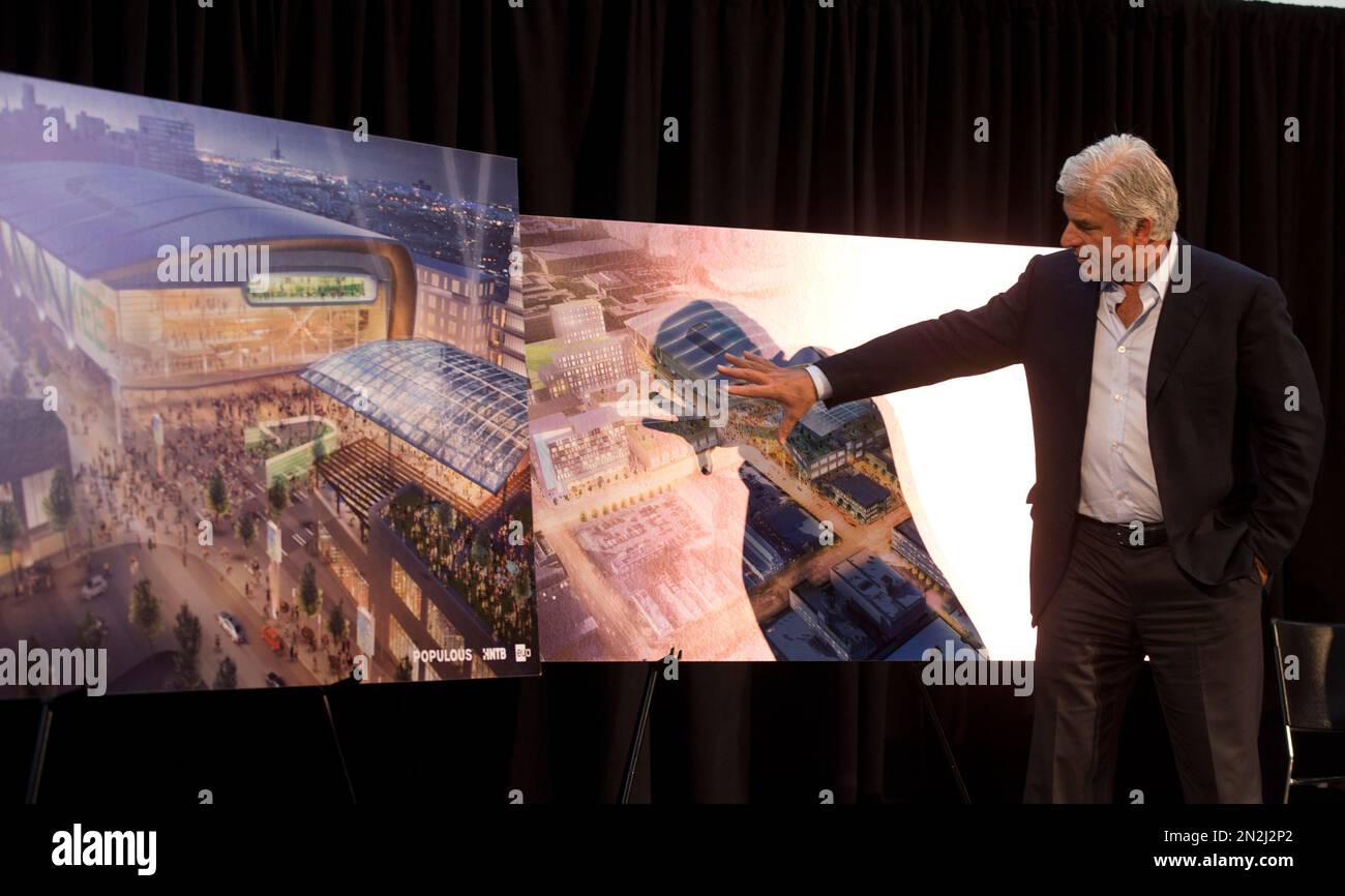 Real estate developer Michael Fascitelli speak at a press conference ...