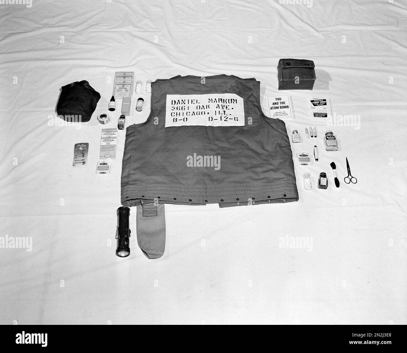 The "Survival Jacket" and its contents, for use by civilians, who ...