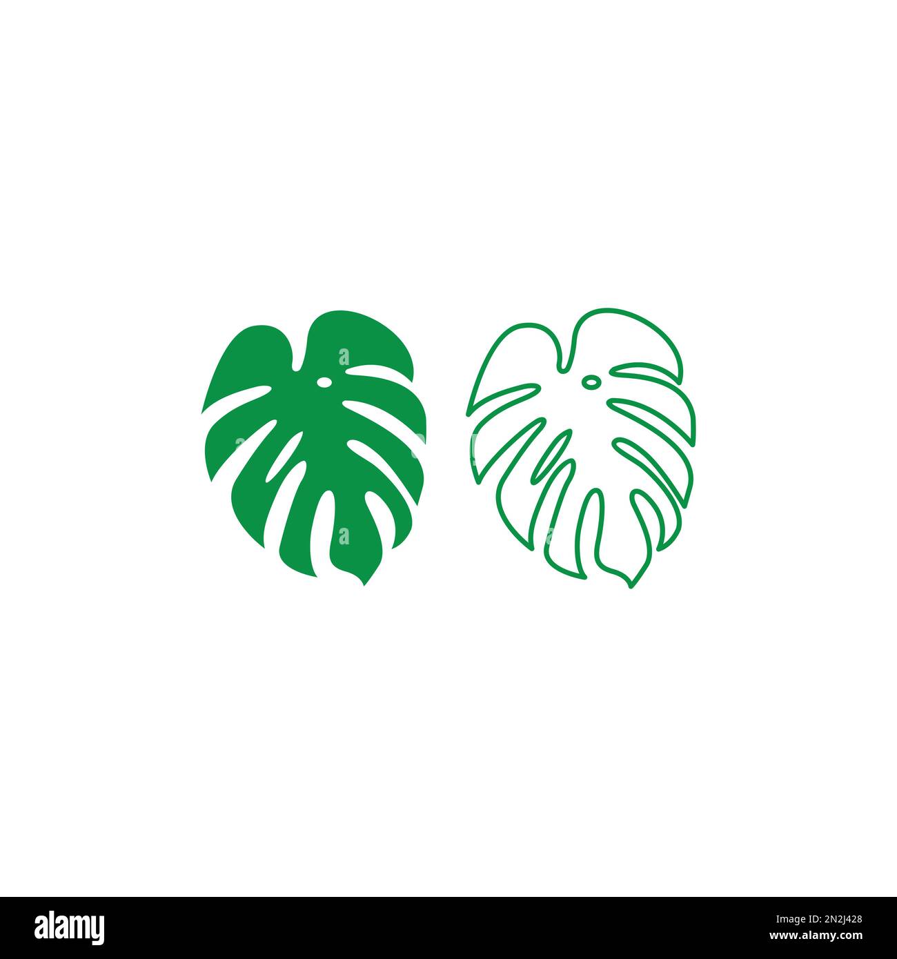 Monstera Leaf Logo Design. Monstera Vector Illustration Stock Vector ...