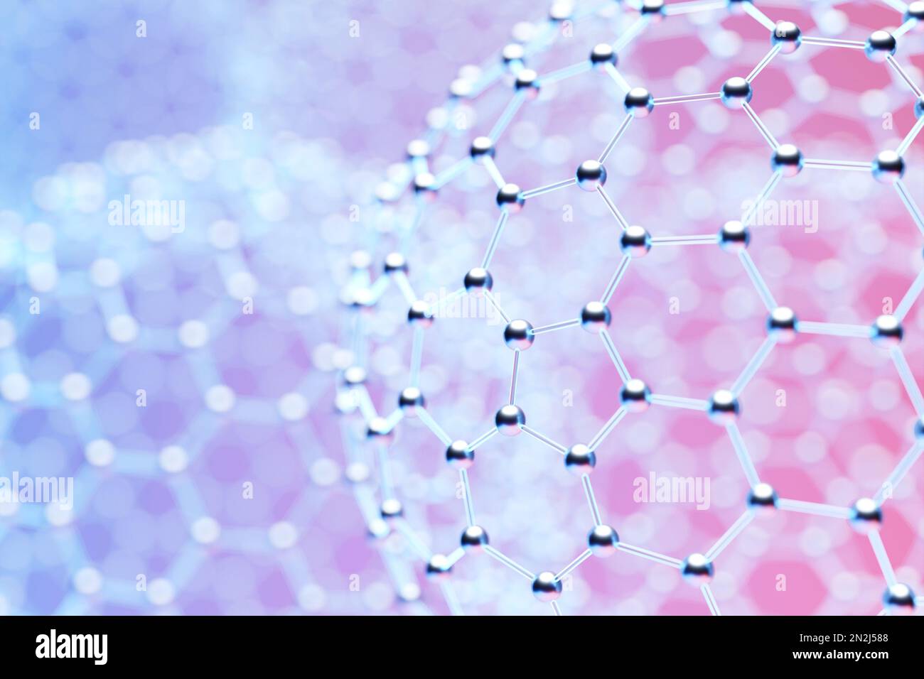 Pink sphere of lines and dots, molecular lattice, geometric shape ...