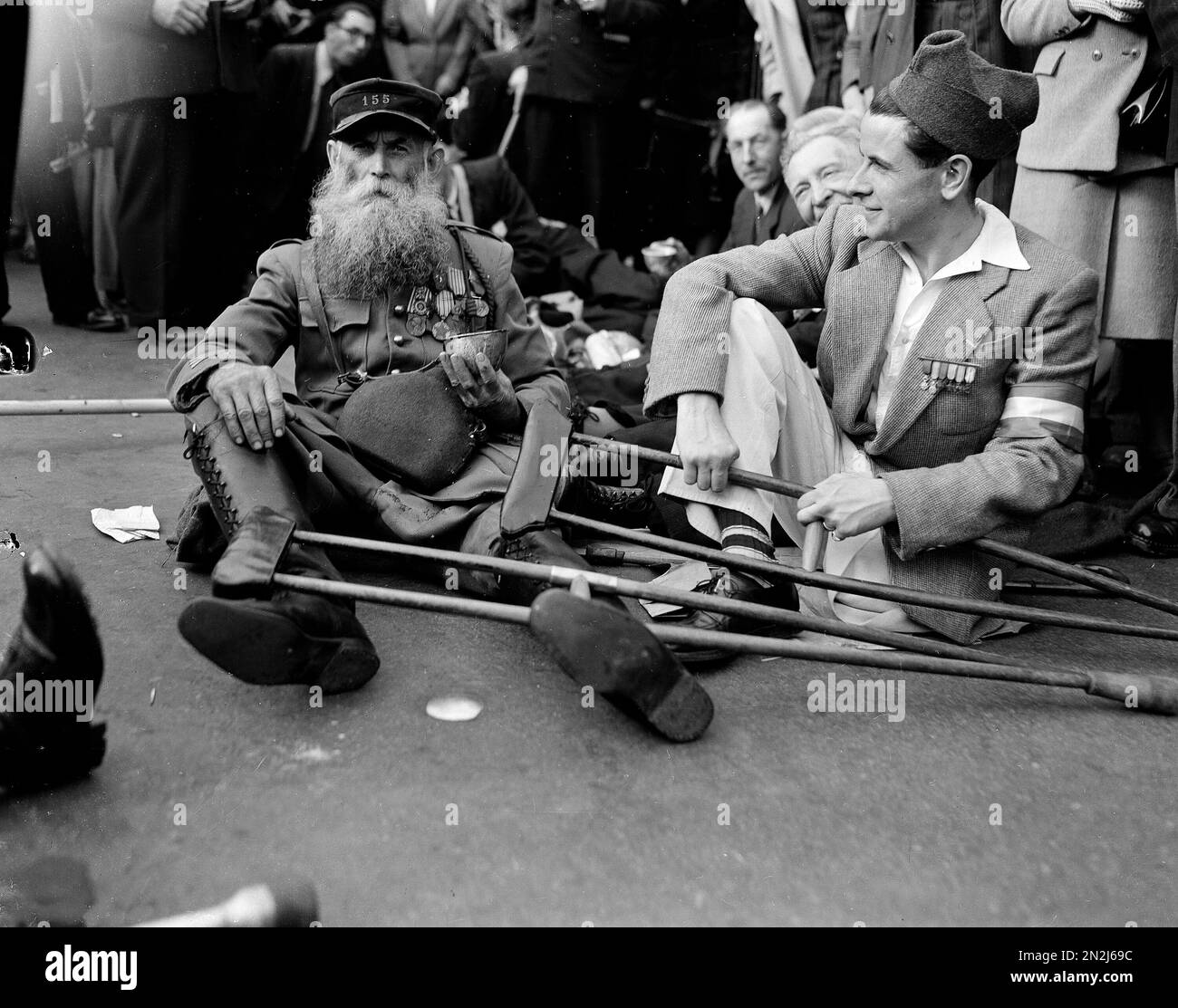 An old French soldier, a former captain, sits on a new battleground ...