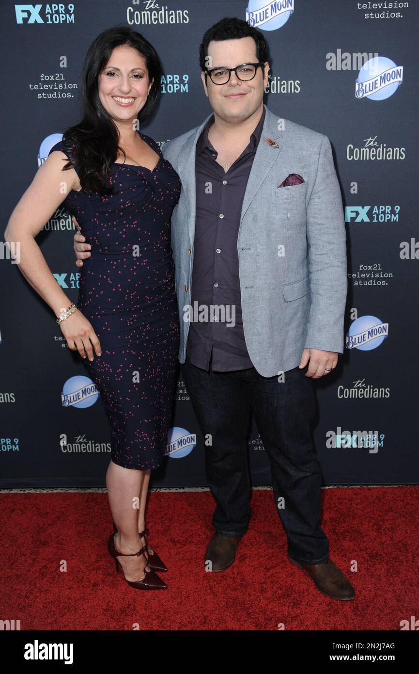 Ida Darvish, left, and Josh Gad arrive at the LA Premiere of FX's "The ...