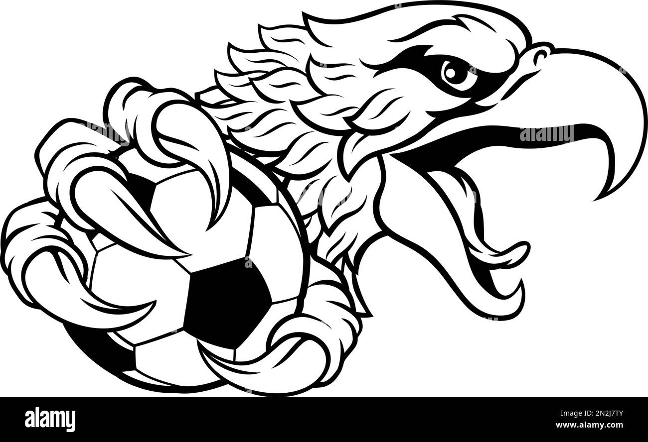 Eagle Hawk Soccer Football Cartoon Team Mascot Stock Vector Image & Art ...