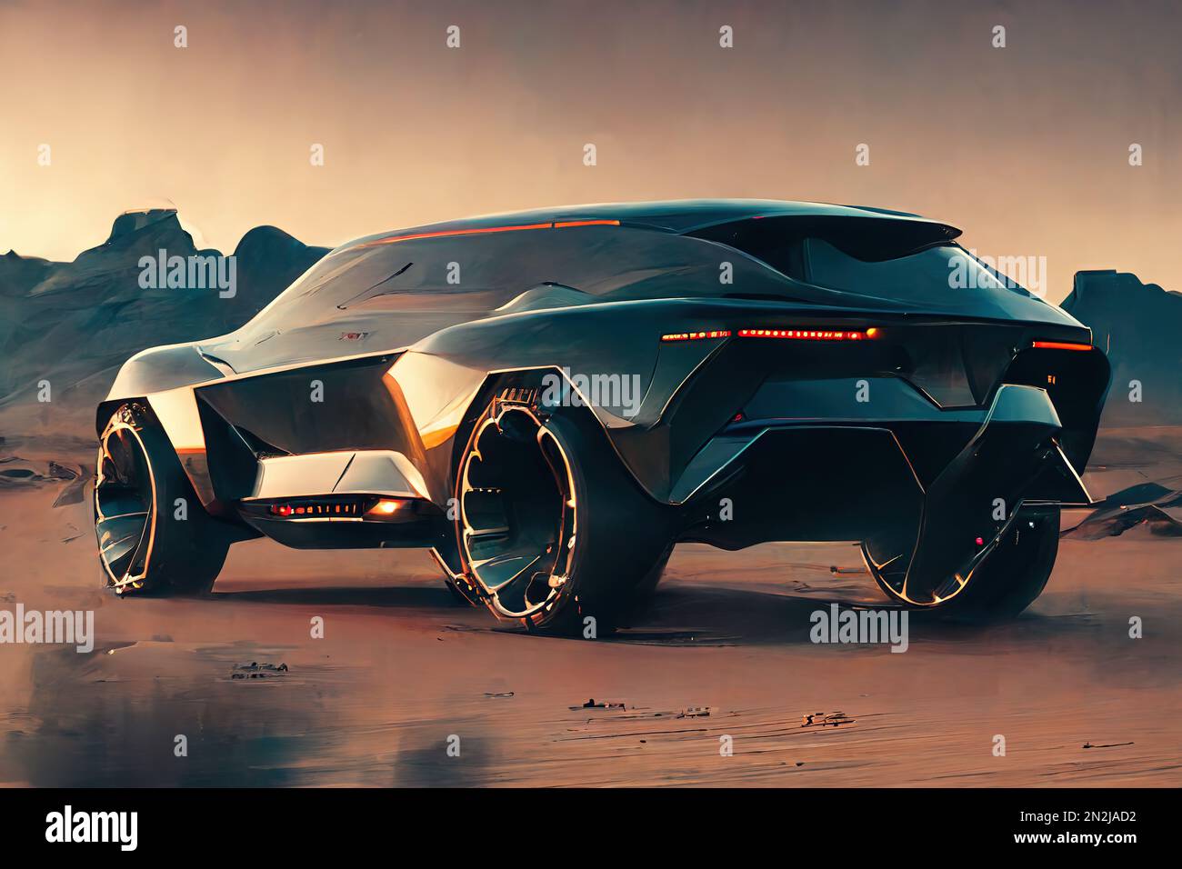 Martian Futuristic Vehicle Stock Photo - Alamy
