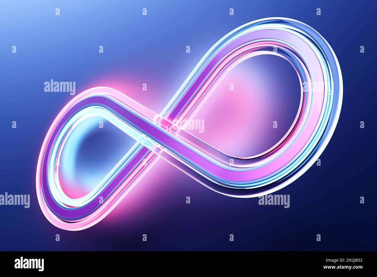 Pink infinity symbol template. 3d illustration of a realistic sign of ...