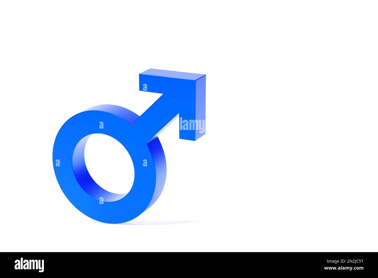 Blue male gender symbol. Minimal idea concept, 3D illustration Stock ...