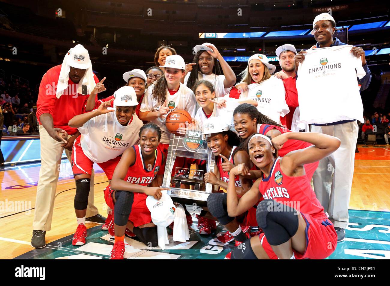 Miami Country Day girls team celebrates after beating Dillard High ...