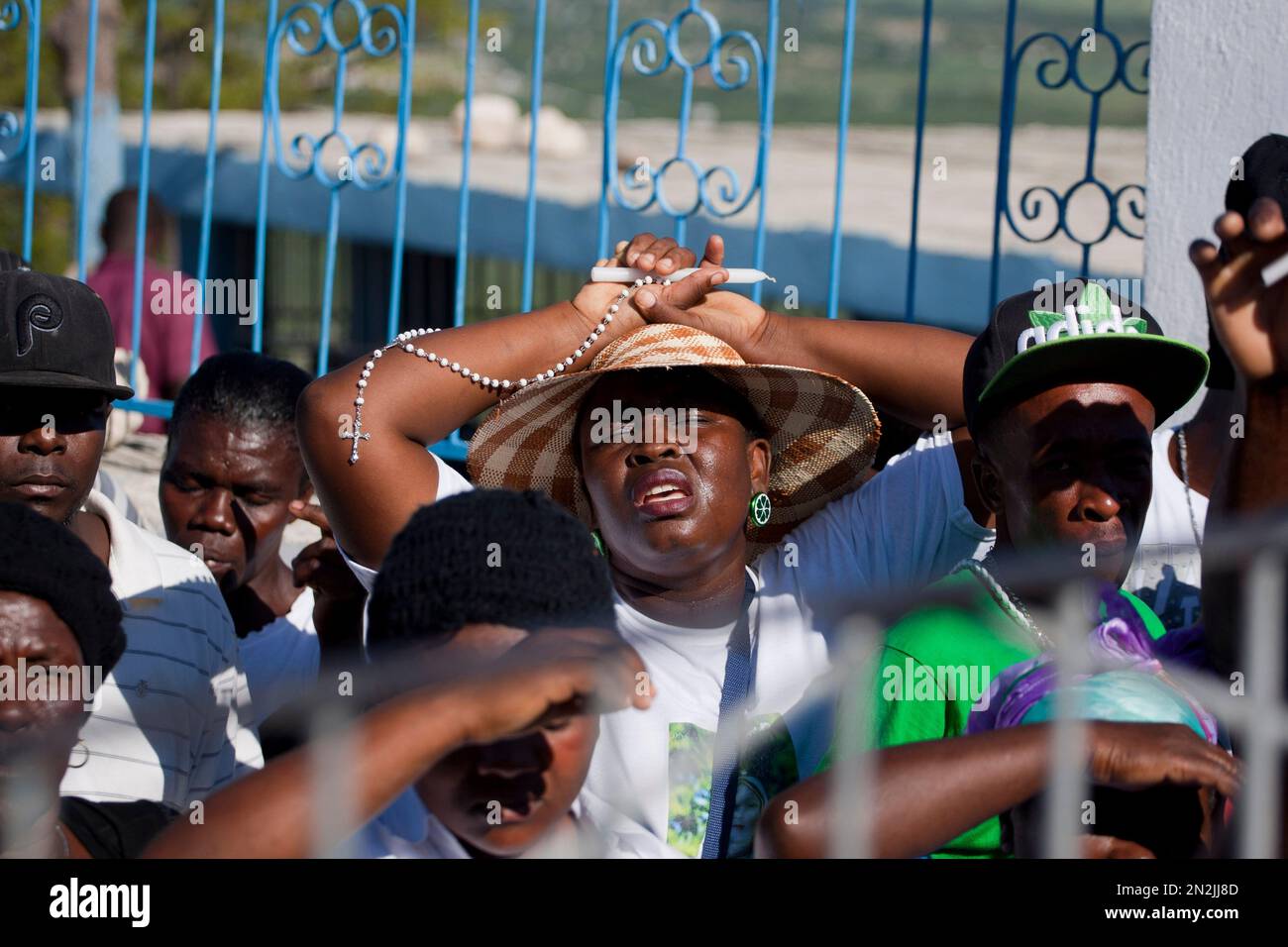 Haitians take part in a Good Friday pilgrimage to Morne Calvaire ...