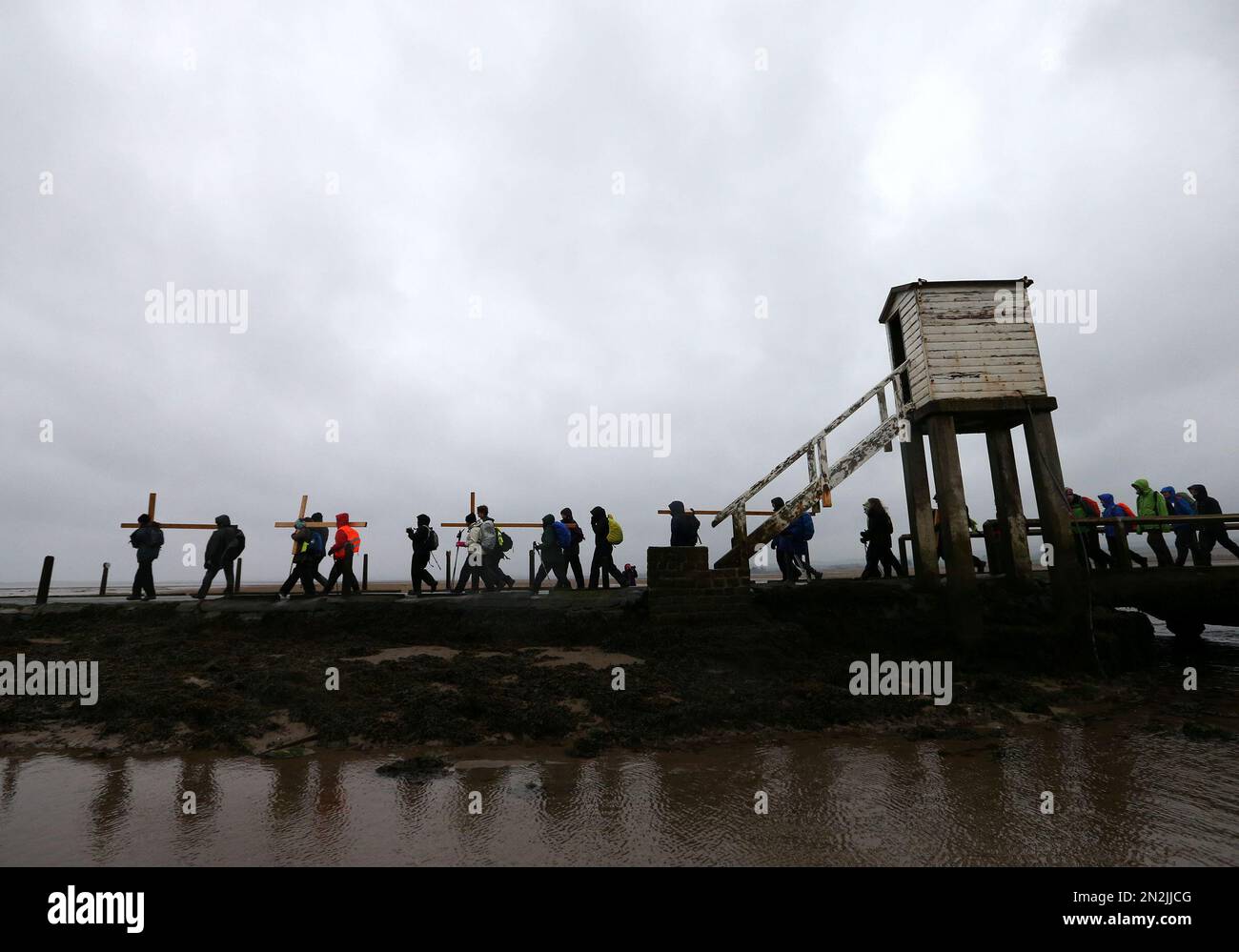 Pilgrims walk with crosses as the Northern Cross pilgrimage makes its ...