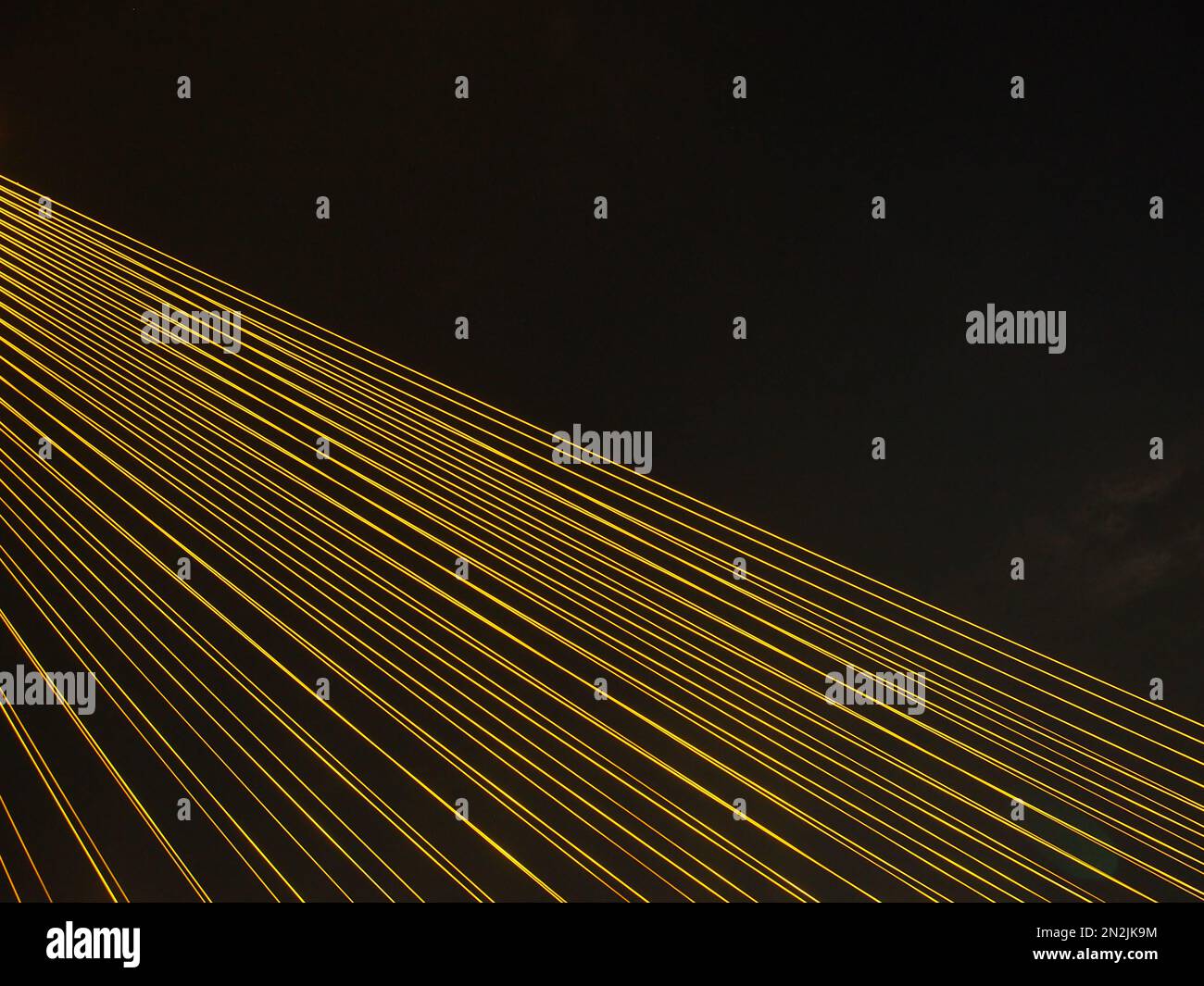 BANGKOK - High Resolution of Rama VIII Bridge Cable Light Reflection ...