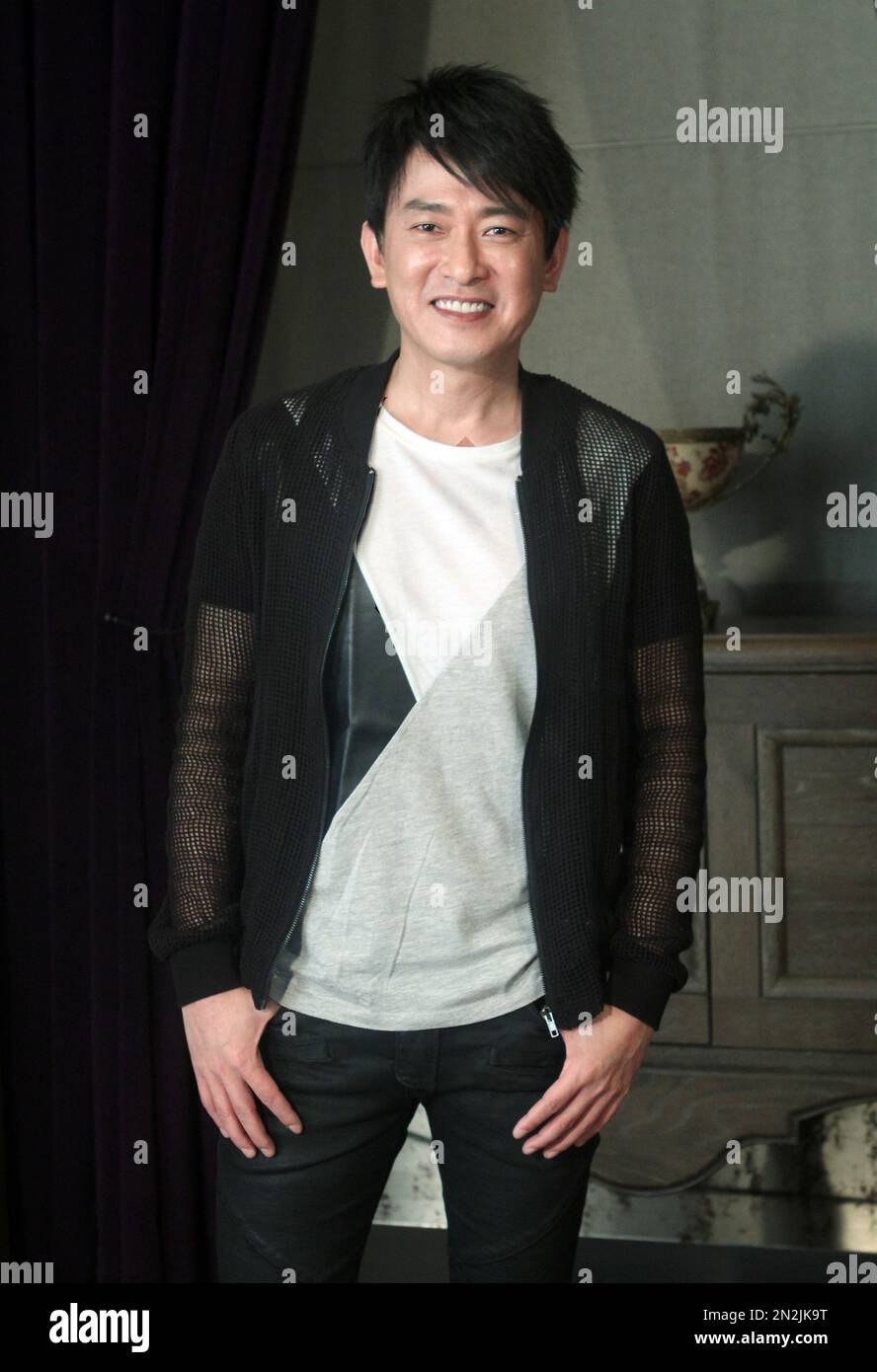 Taiwanese actor Jason Wang poses for a portrait during an interview for ...