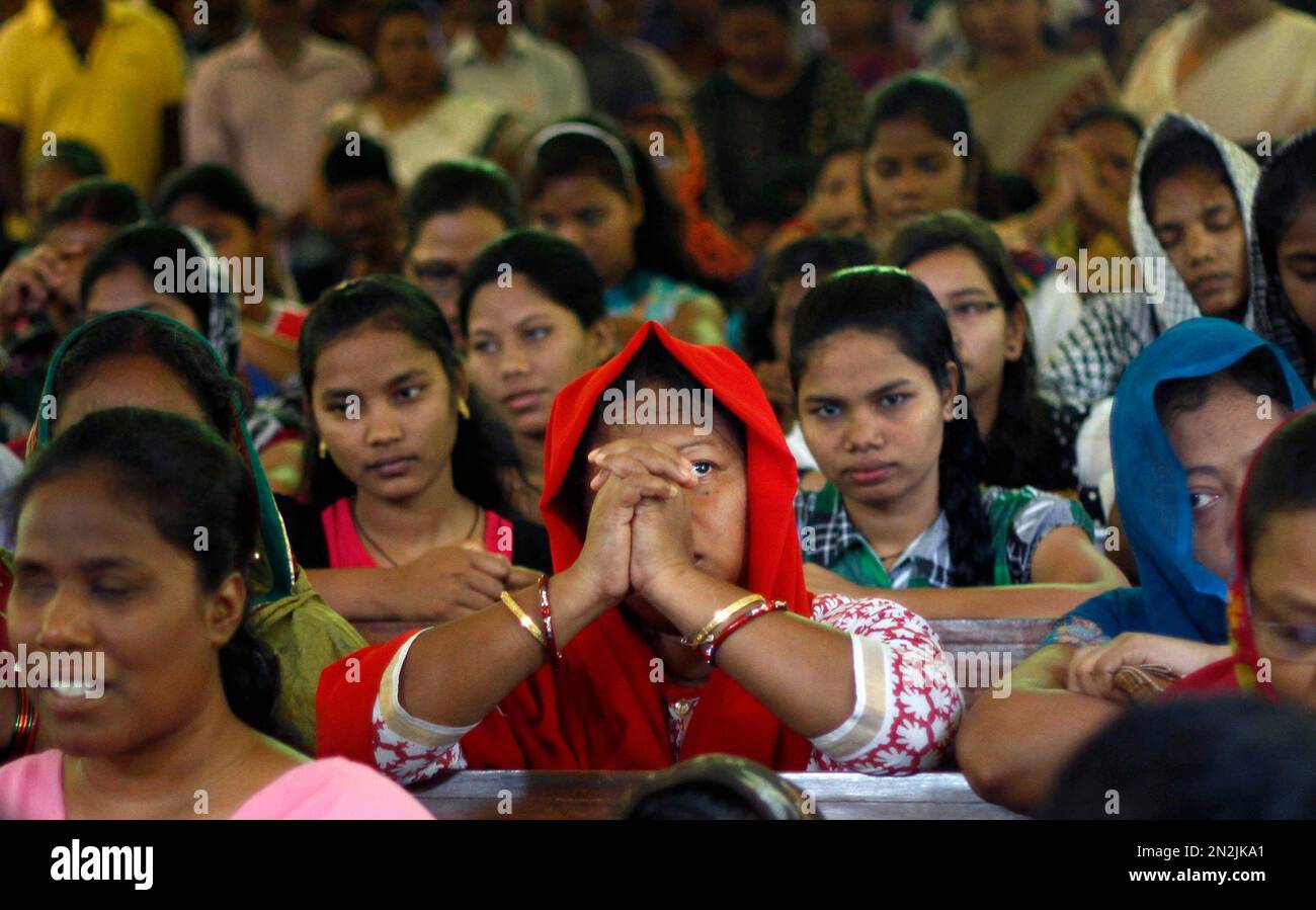 Indian Christians pray on the occasion of Good Friday in the eastern ...