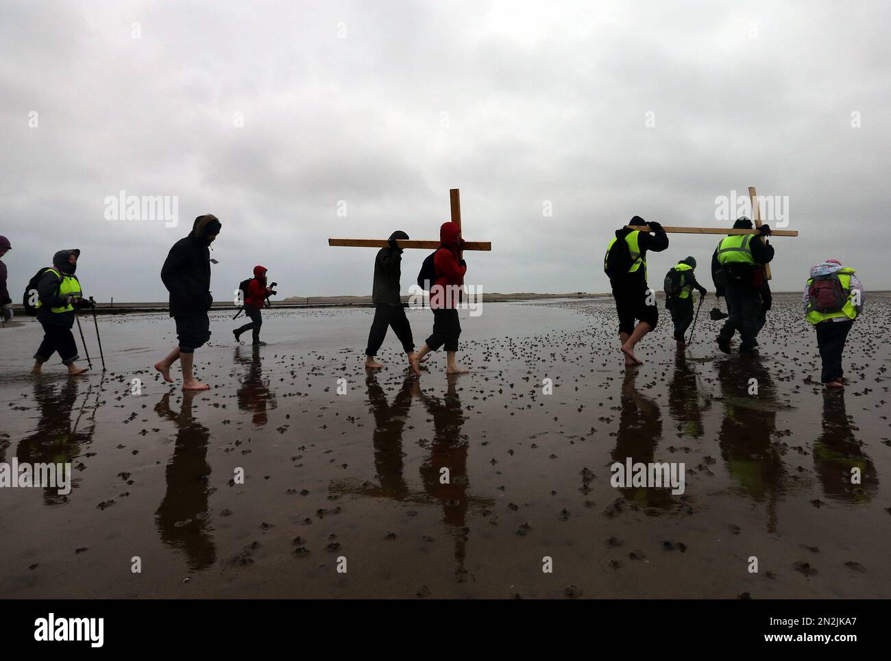 Pilgrims walk with crosses as the Northern Cross pilgrimage makes its ...