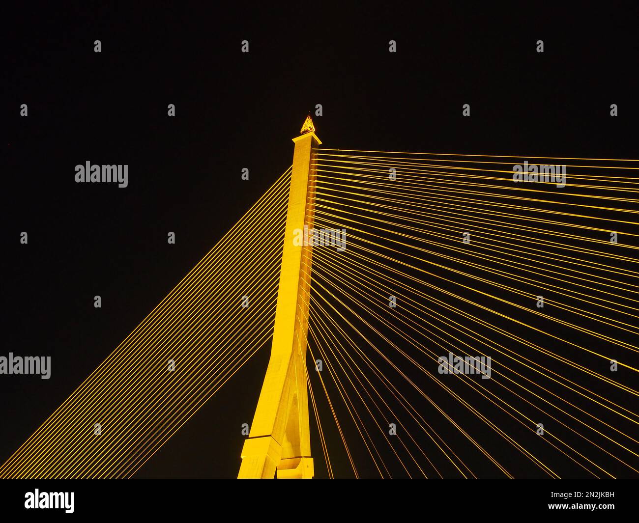 BANGKOK - High Resolution of Rama VIII Bridge Cable Light Reflection ...