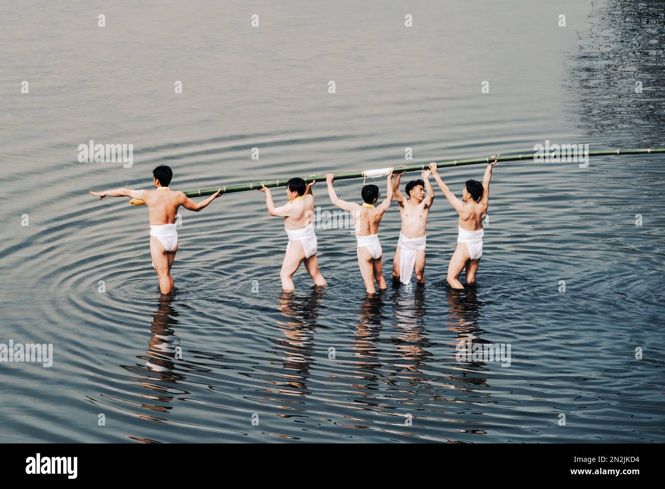 FEBRUARY 7, 2023 - Men participate in a yakudoshi ceremony during the ...