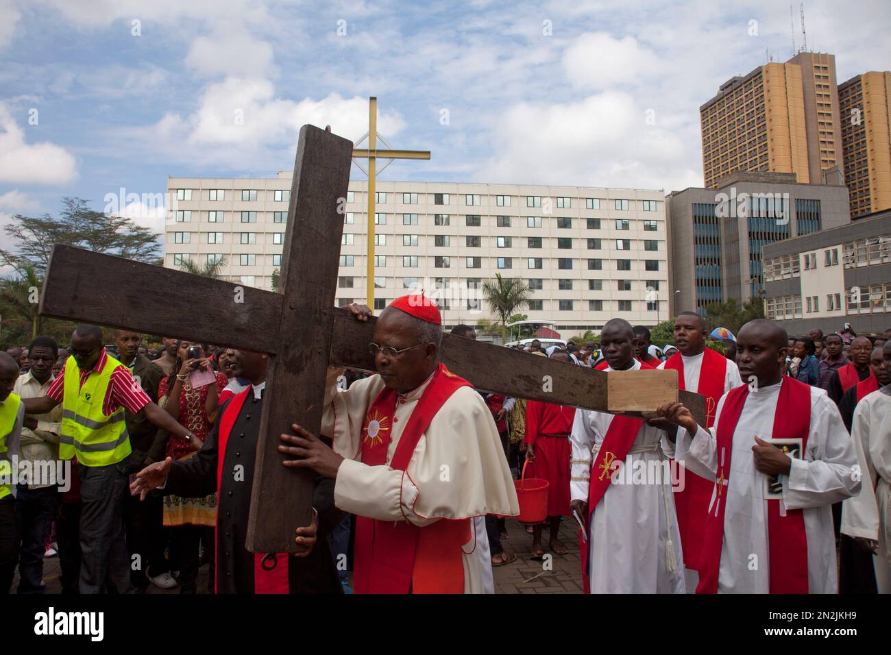 Joined by Christians, Head of the Catholic Church in Kenya, Cardinal ...