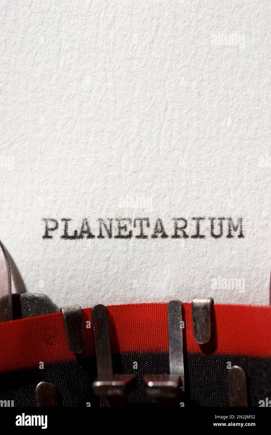 Planetarium word written with a typewriter Stock Photo - Alamy