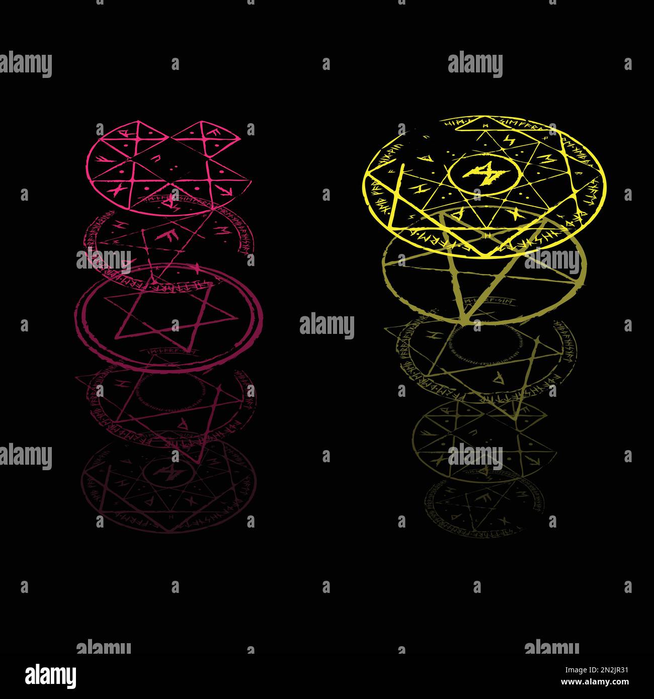 Abstract runes colorful isometric Stock Vector Image & Art - Alamy