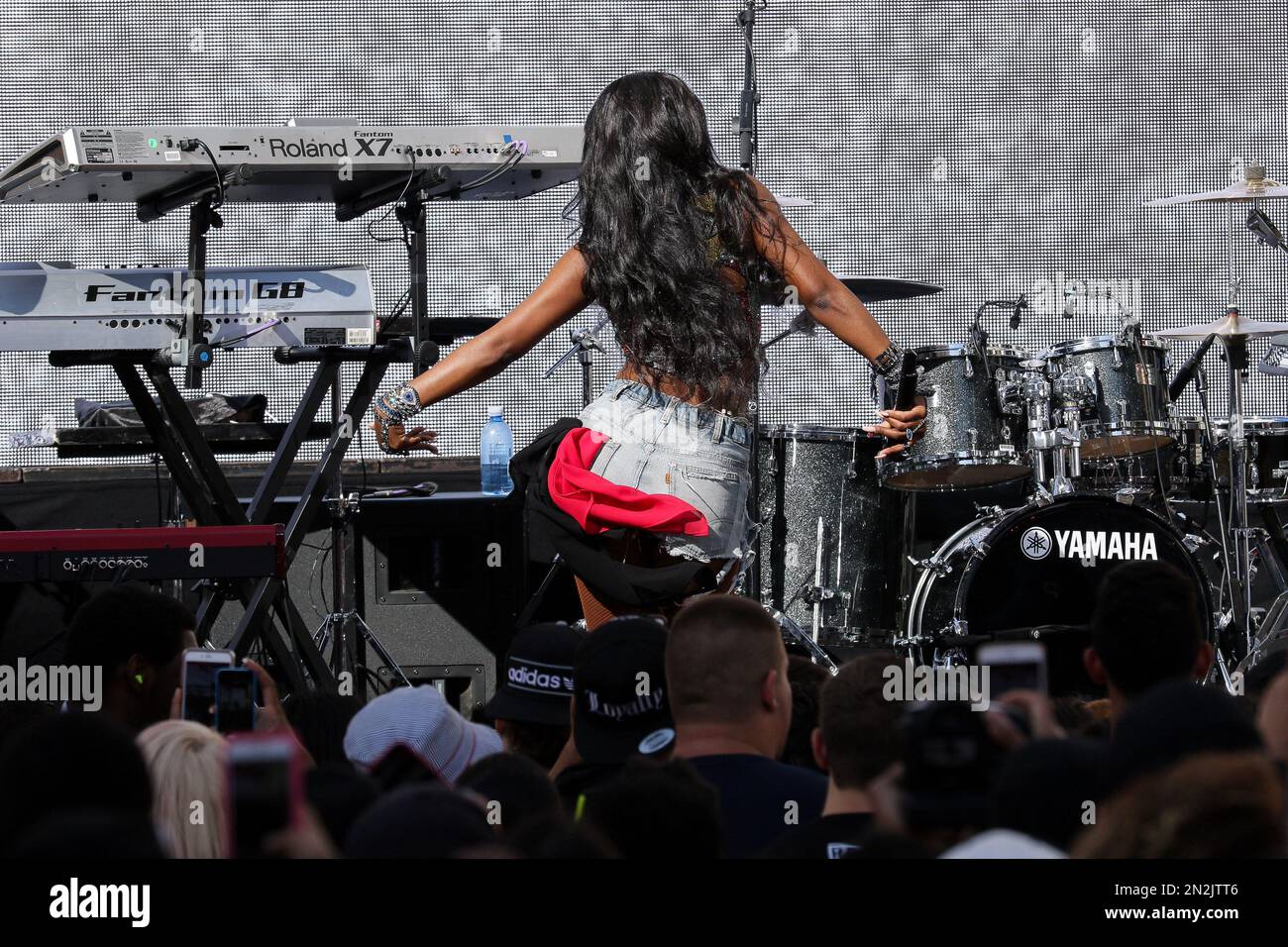 Sevyn Streeter performs on stage at the "Furious 7" Takeover held at ...