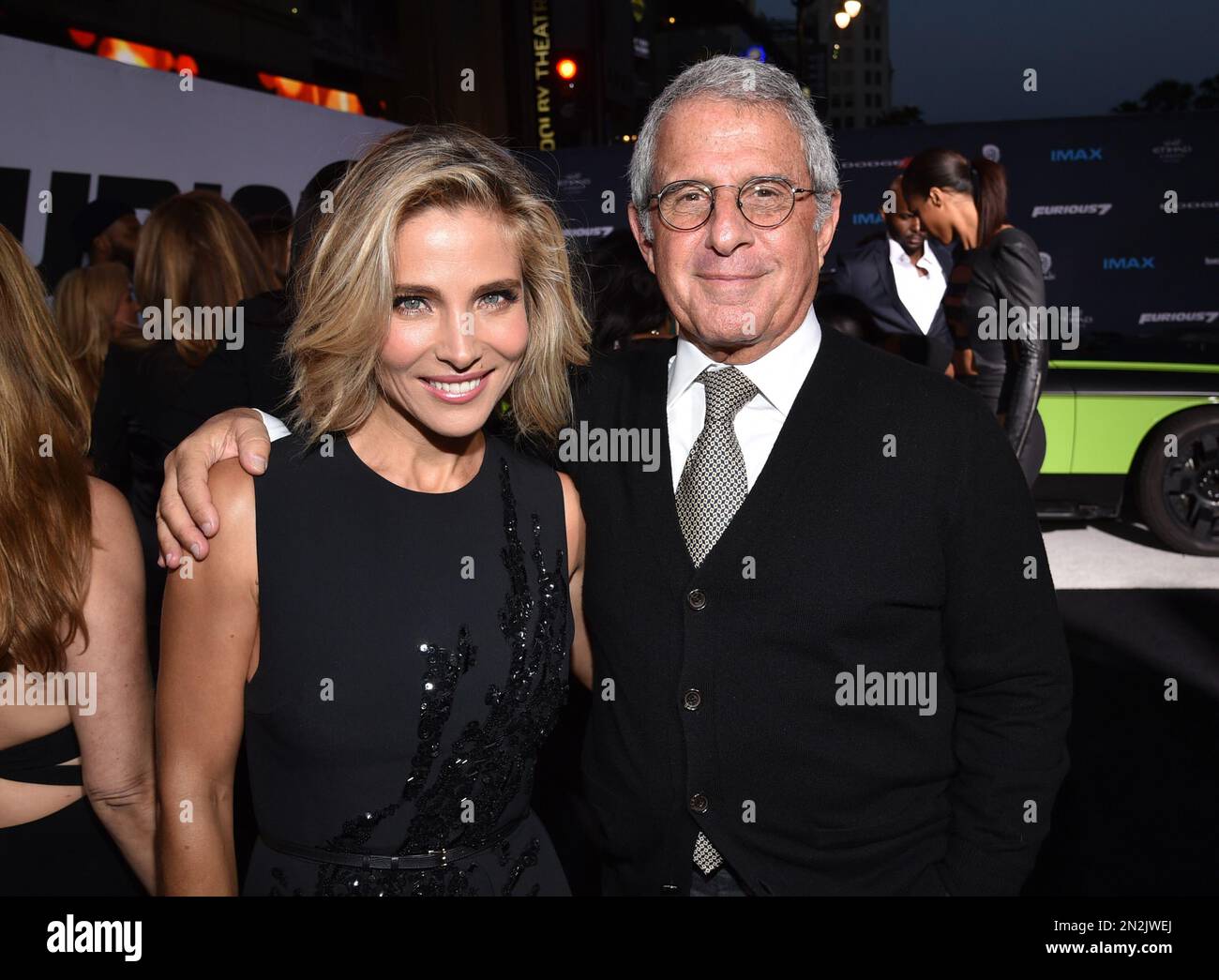 Elsa Pataky, left, and Ron Meyer, vice chairman of NBCUniversal, arrive ...