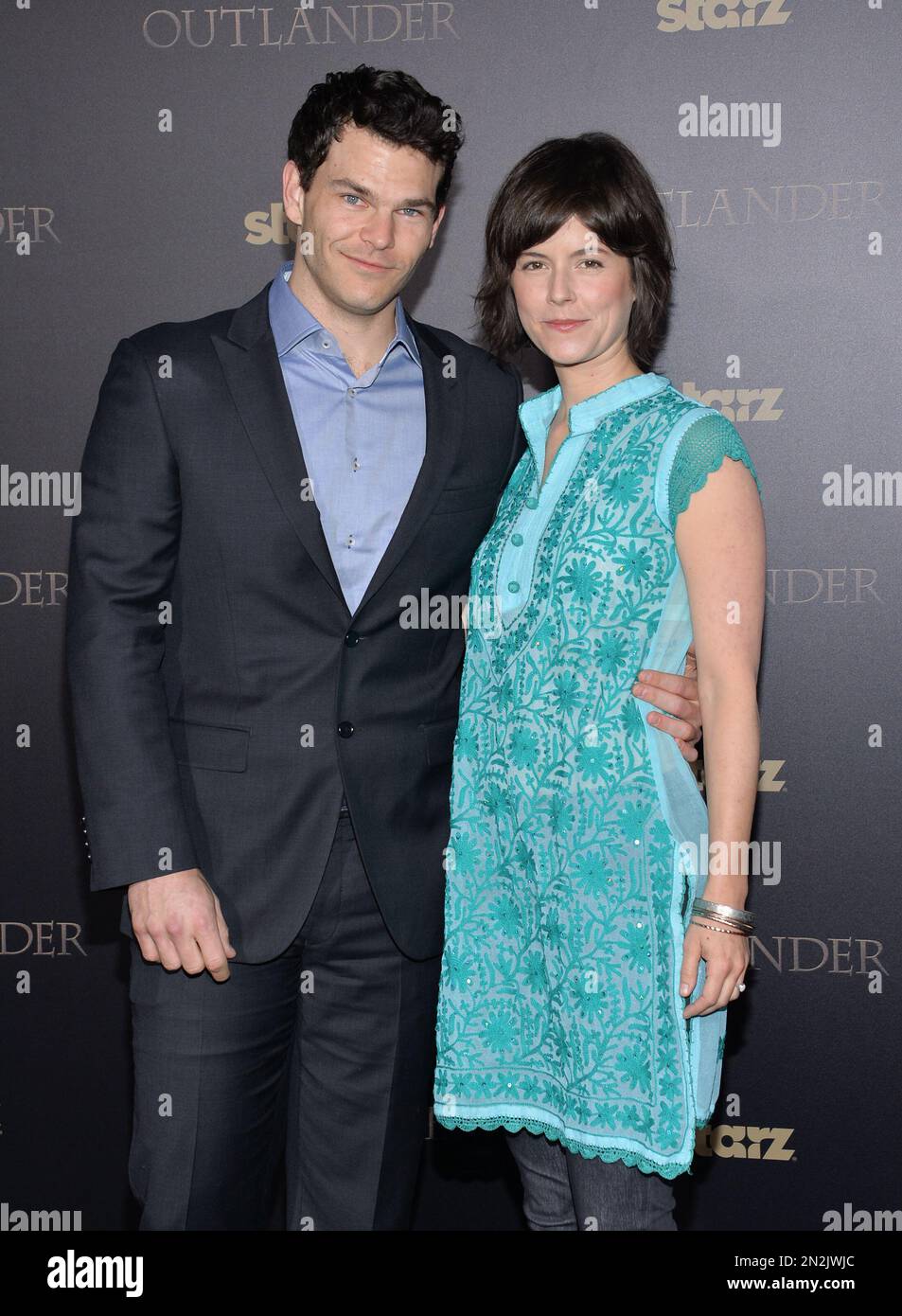 Josh Helman and Jennifer Allcott attend the STARZ mid-season premiere ...