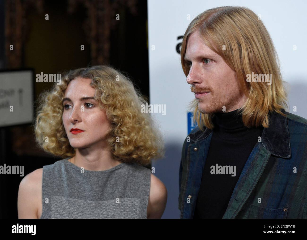 Alaina Moore, left, and Patrick Riley, of Tennis, attend the David ...
