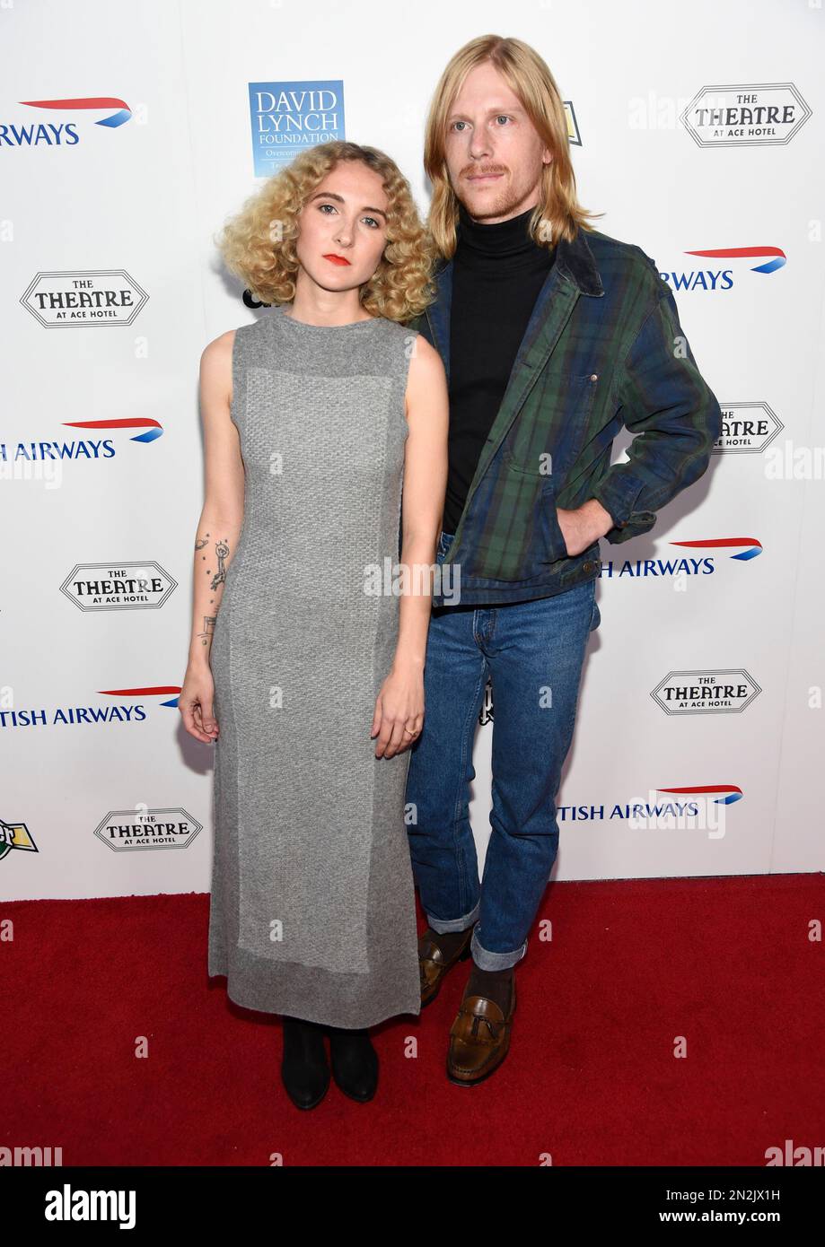Alaina Moore, left, and Patrick Riley, of Tennis, attend the David ...