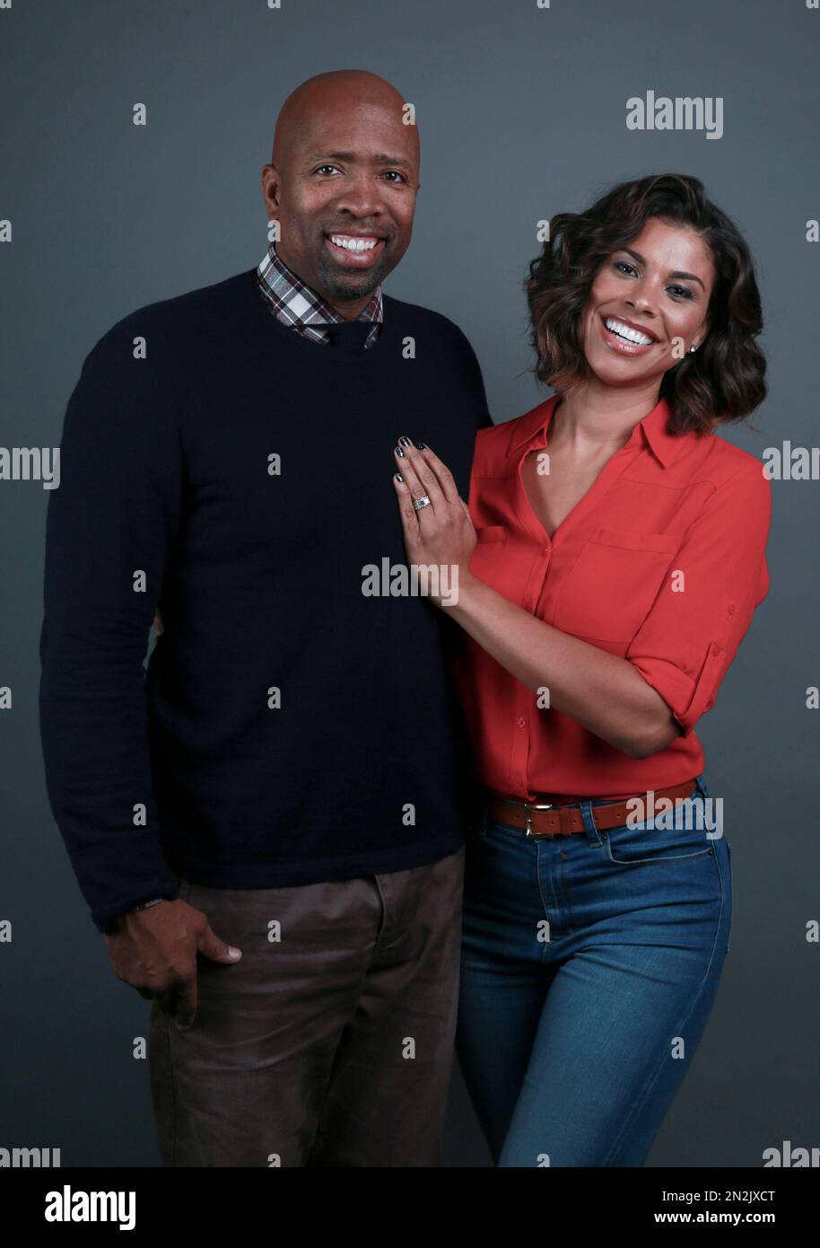 Former NBA Star Kenny Smith and wife Gwendolyn Osborne-Smith pose for a ...