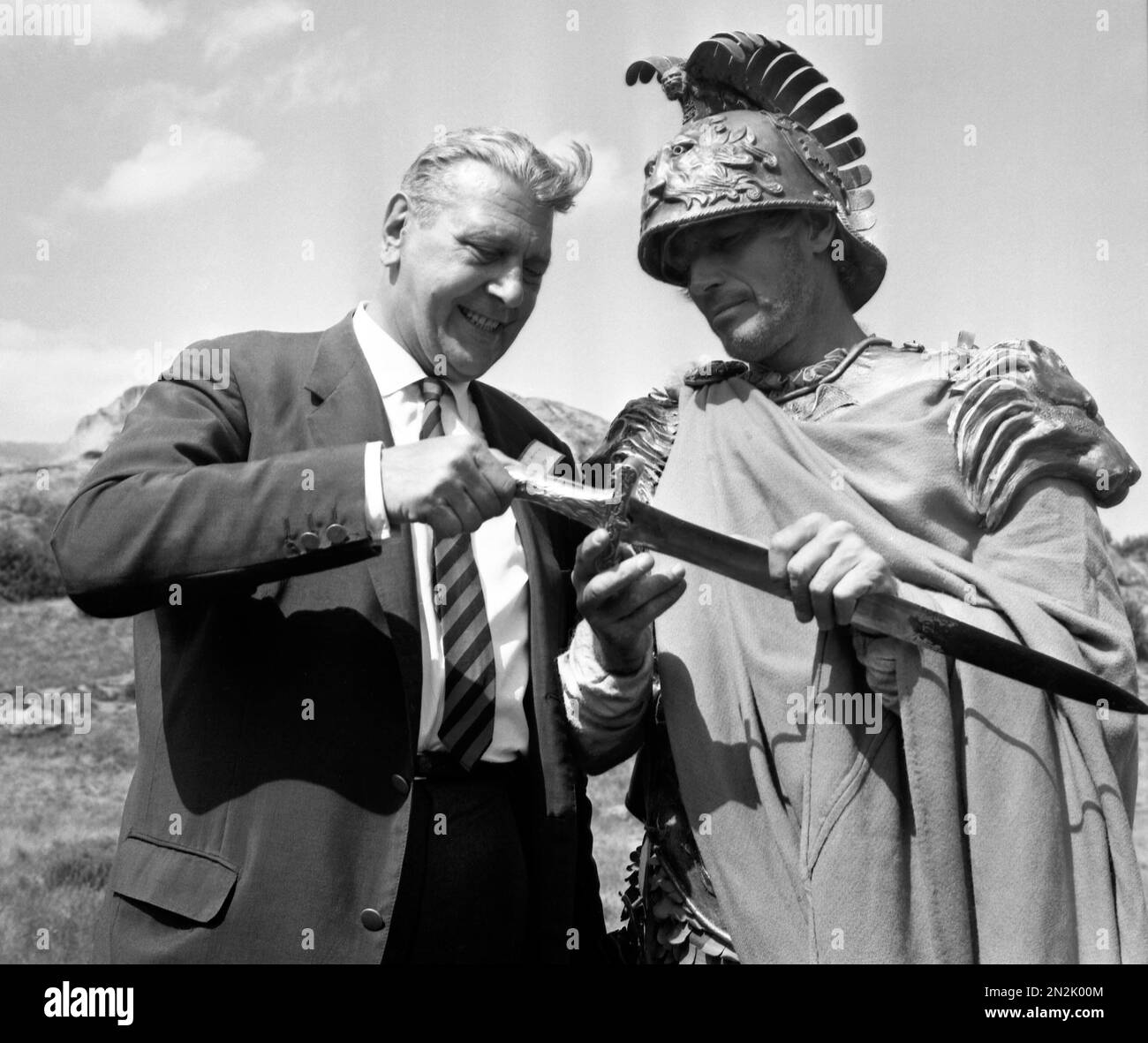 Otto Skorzeny, left, a former S.S Colonel now living in Madrid, Spain ...