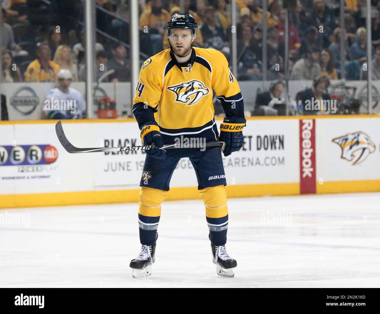Nashville Predators defenseman Cody Franson plays against the Vancouver ...