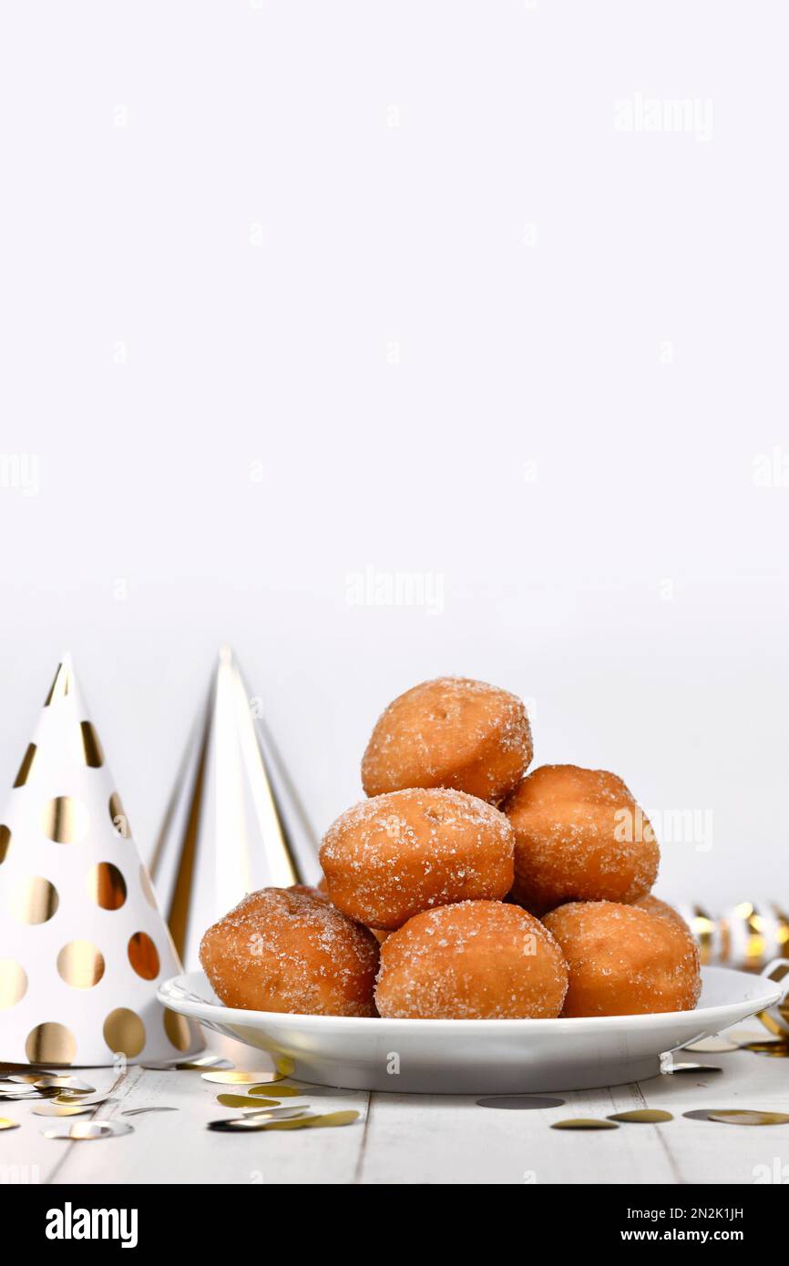 Traditional German 'Berliner Pfannkuchen', a donut without hole filled ...