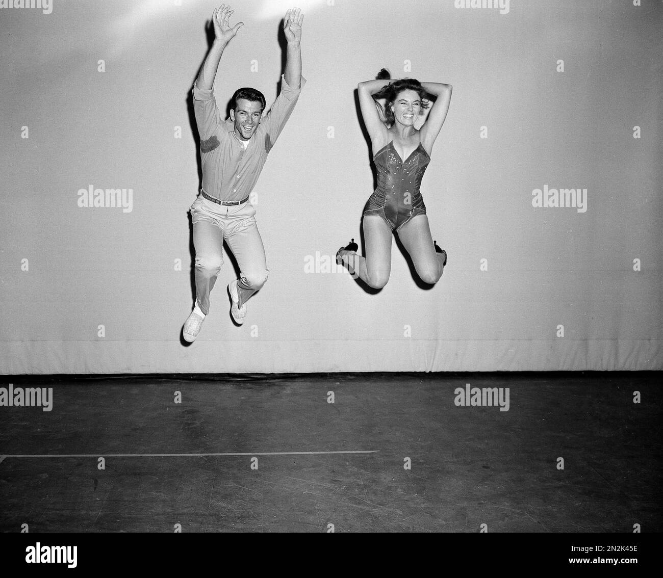 Sheree North and Marc Wilder are up in the air over a rehearsal in ...