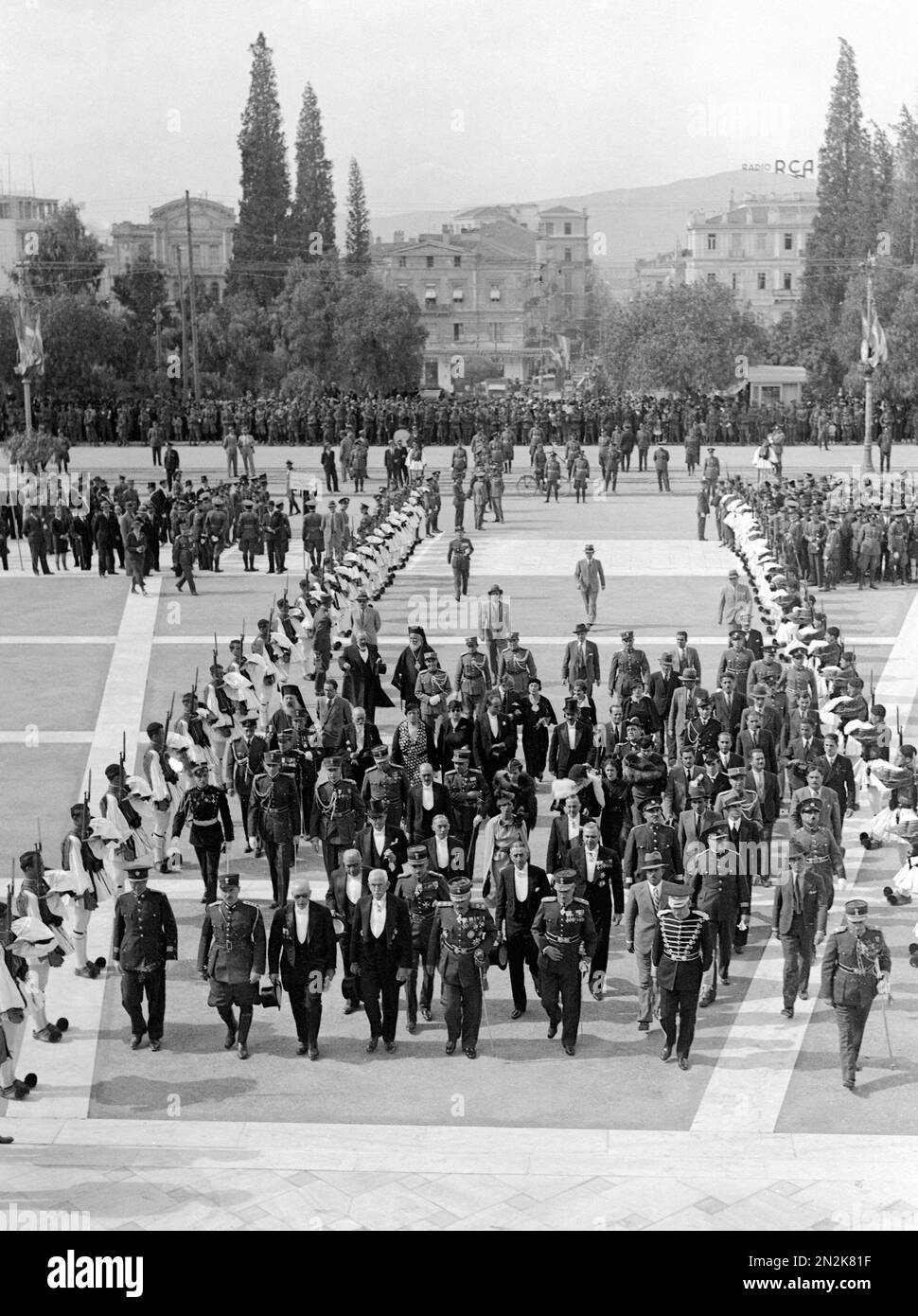 General Kondylis and his supporters going to the tomb of an unknown ...
