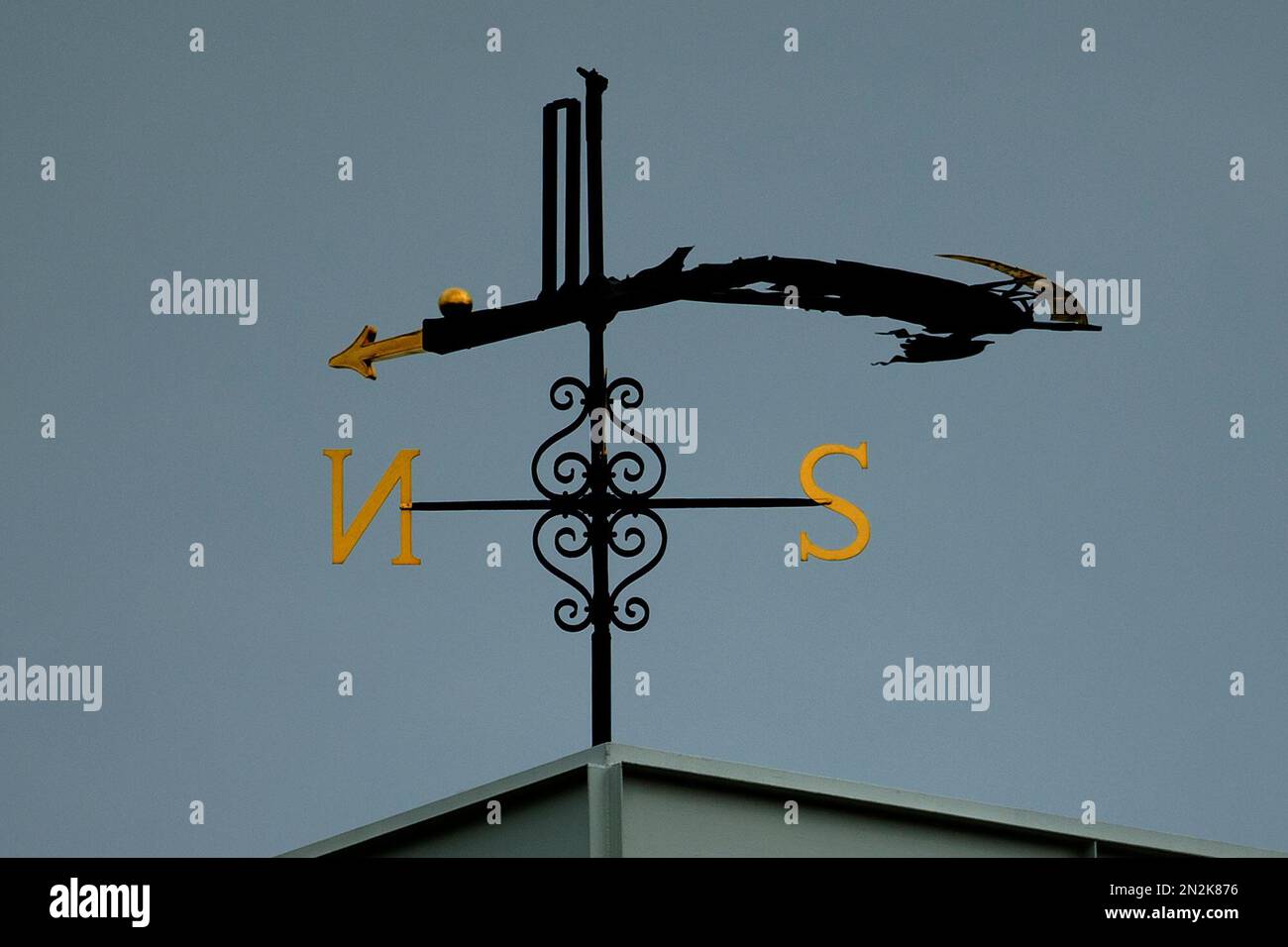 The famous weather vane above the clock of the Mound Stand at Lord's ...