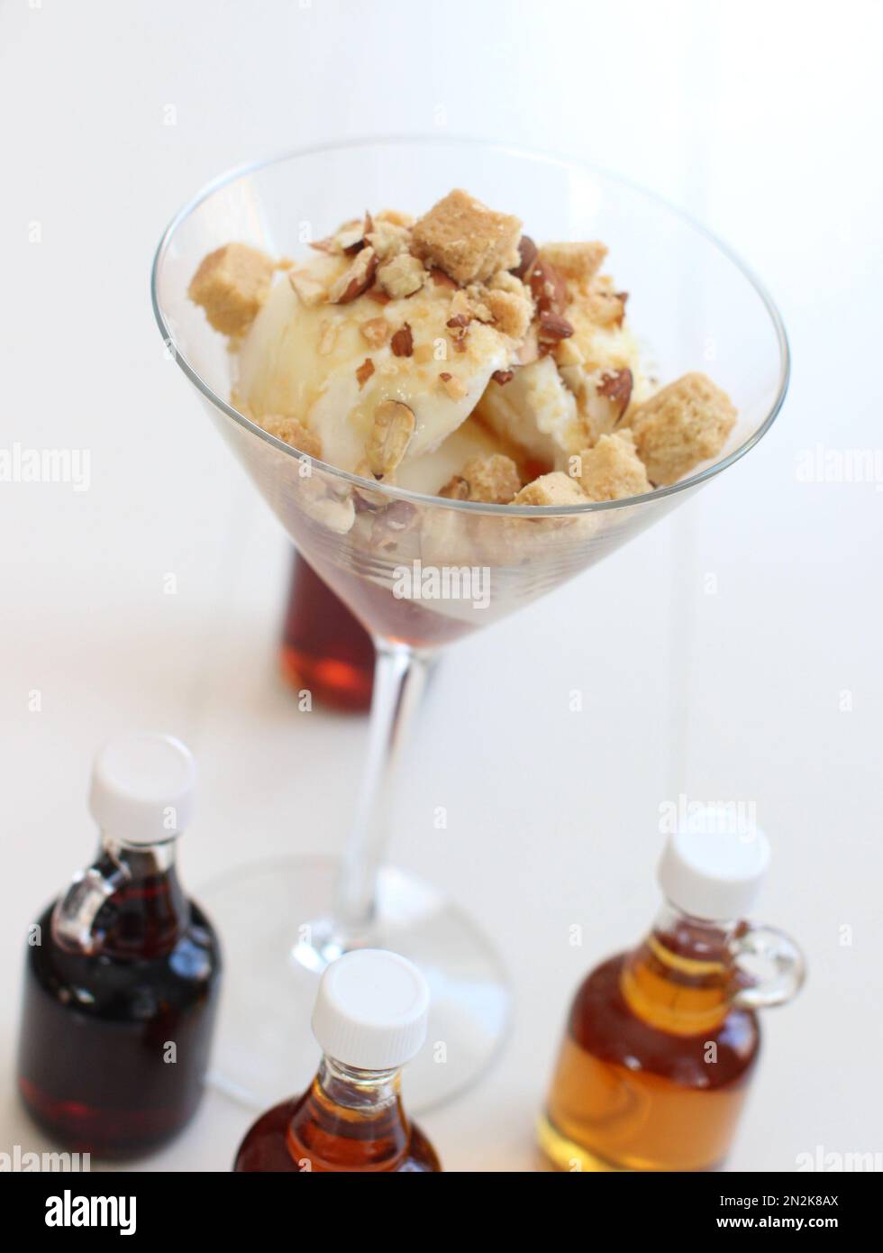 This March 9, 2015 photo shows maple syrup sundae in Concord, NH. (AP ...