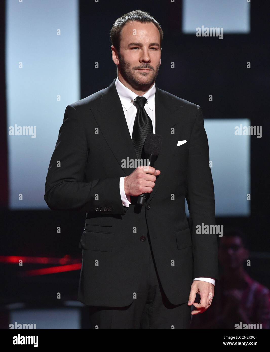 Tom Ford speaks on stage at the iHeartRadio Music Awards at The Shrine ...