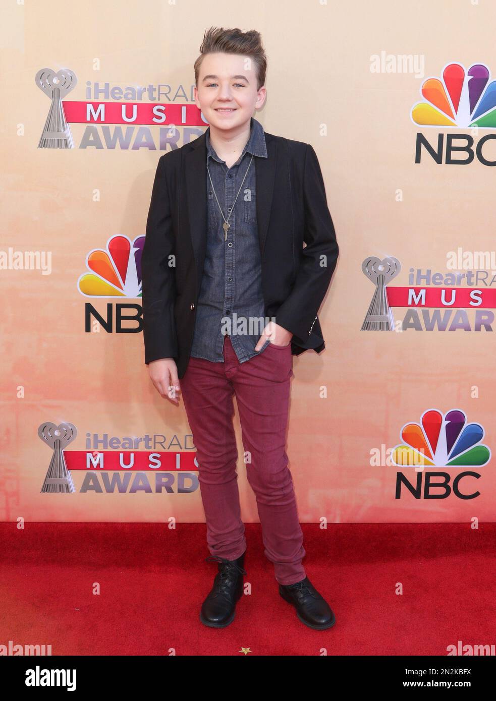Benjamin Stockton arrives at the iHeartRadio Music Awards at The Shrine ...