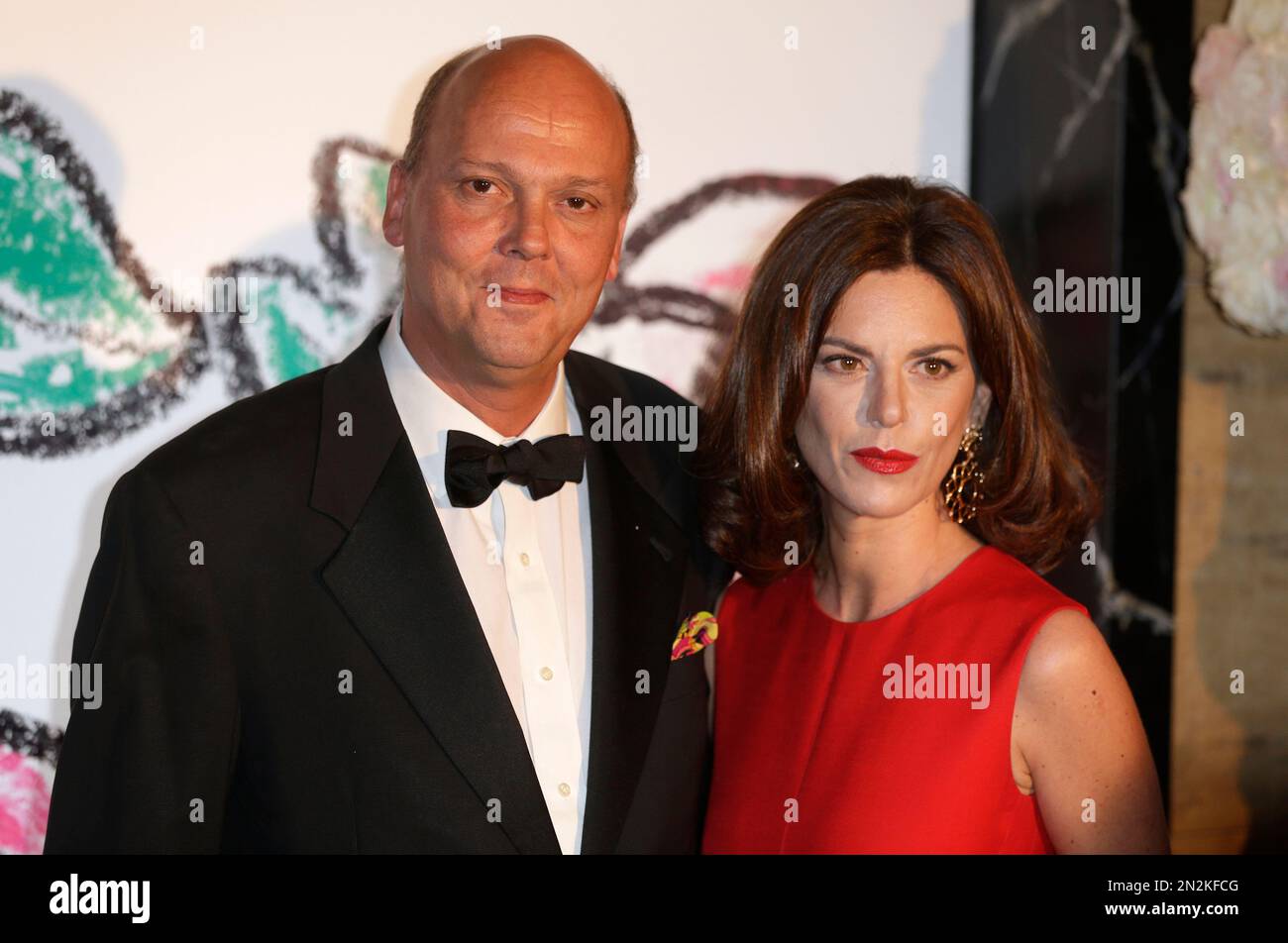 Prince Serge of Yugoslavia and Eleonora Rajneri pose for photographers ...