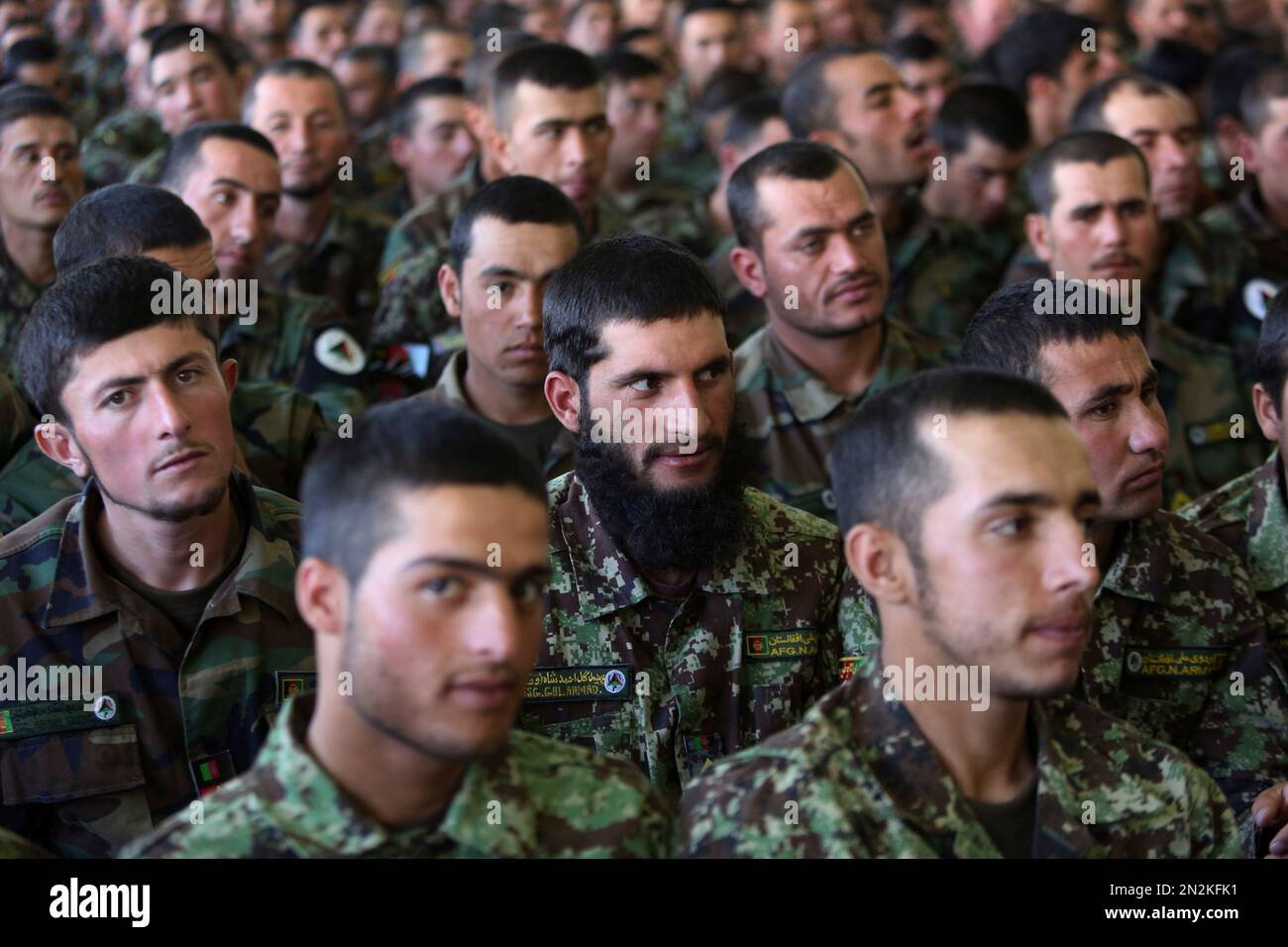 New members of the Afghan National Army attend their graduation ...